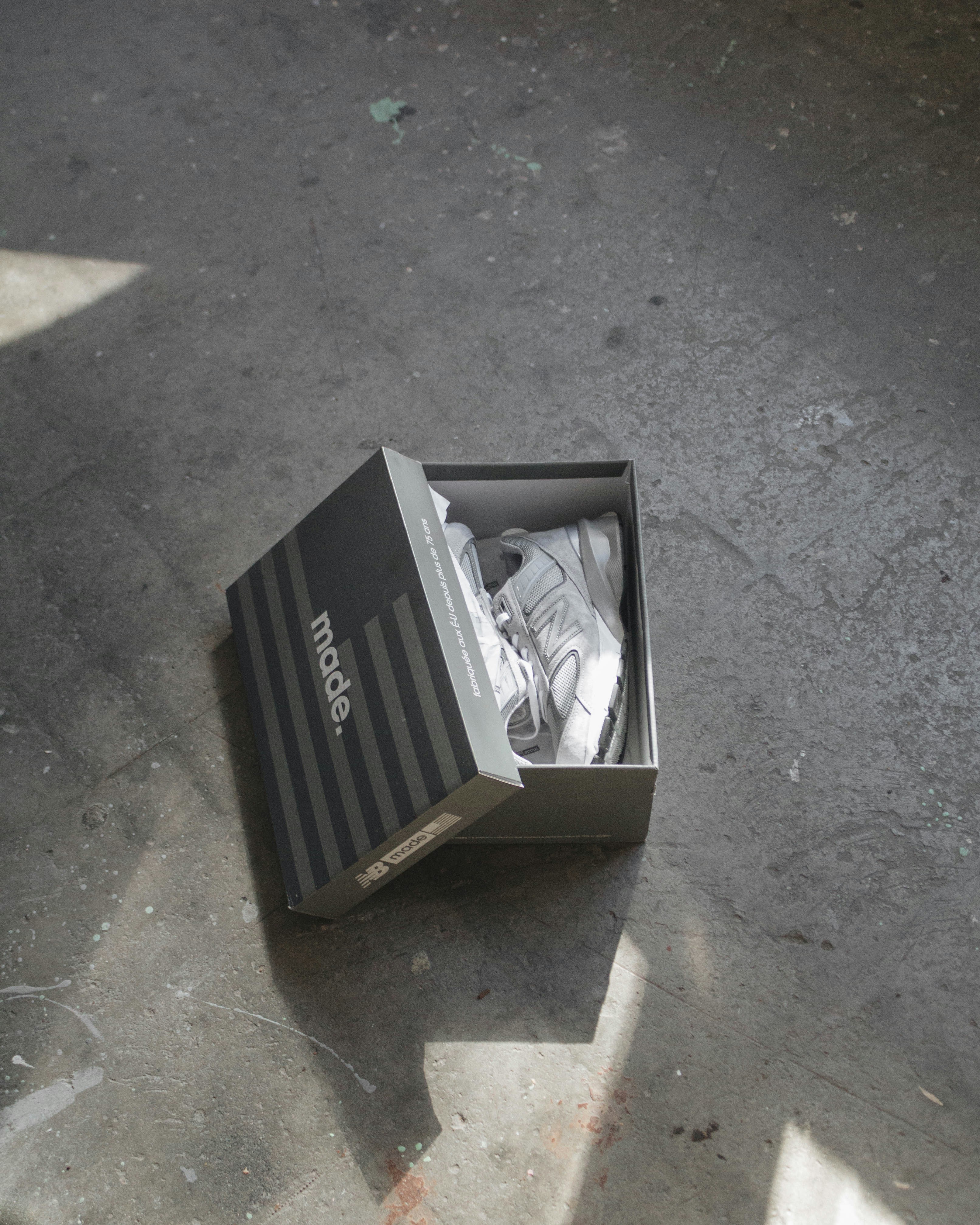 A box with a pair of shoes inside of it photo – Free Grey Image on Unsplash