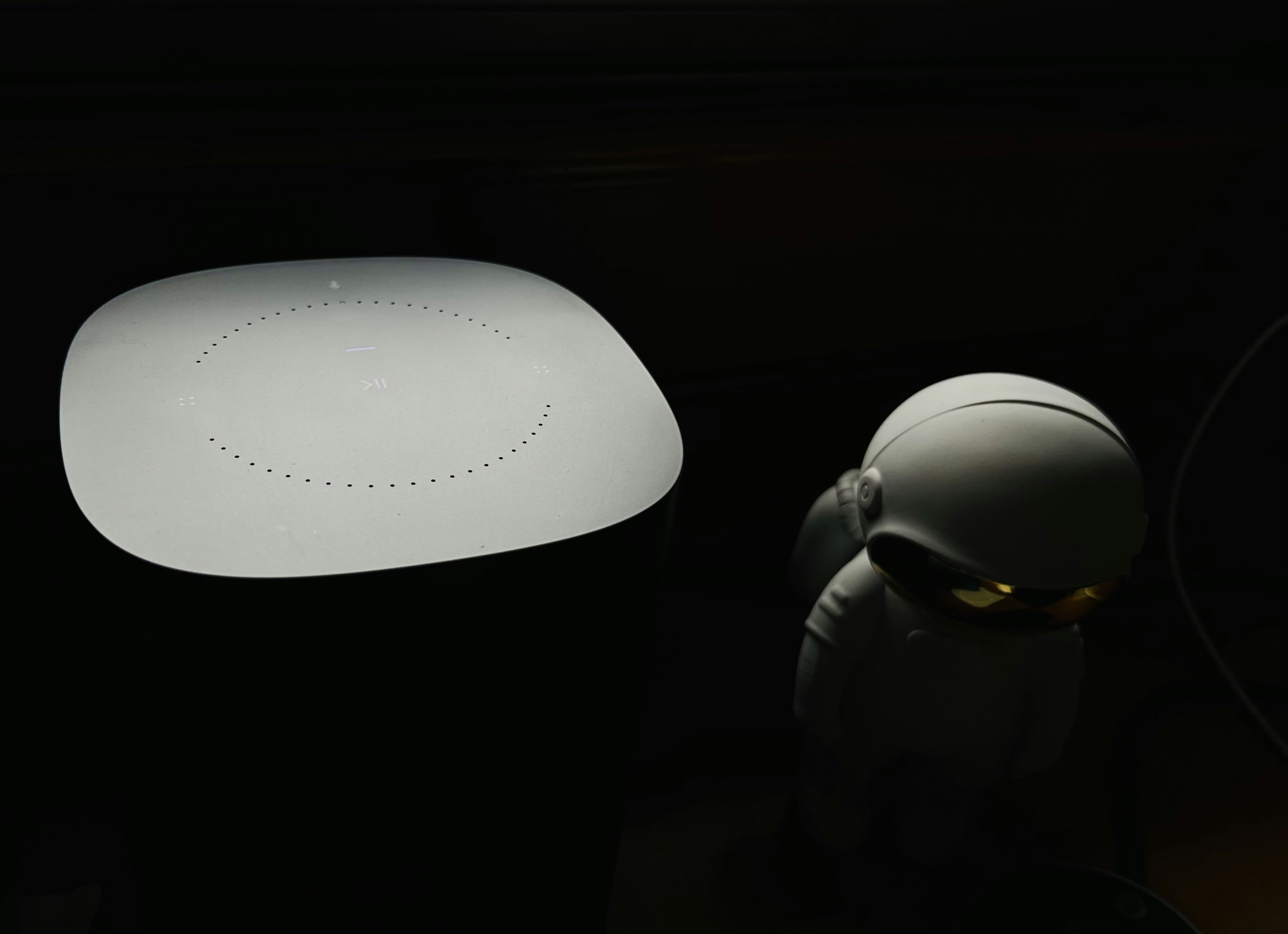 a white object sitting on top of a table