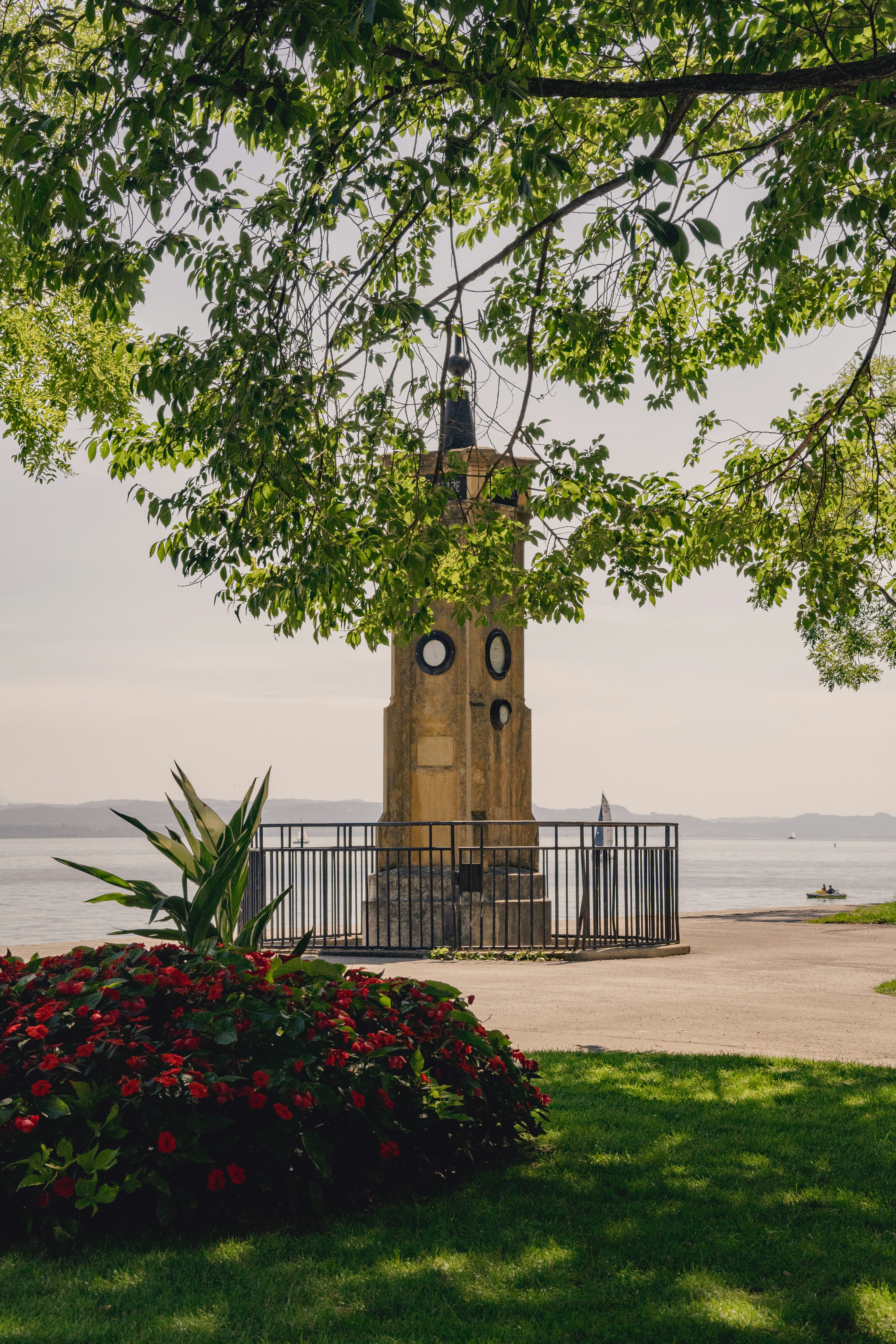 Harbor Lantern in a Framed Garden