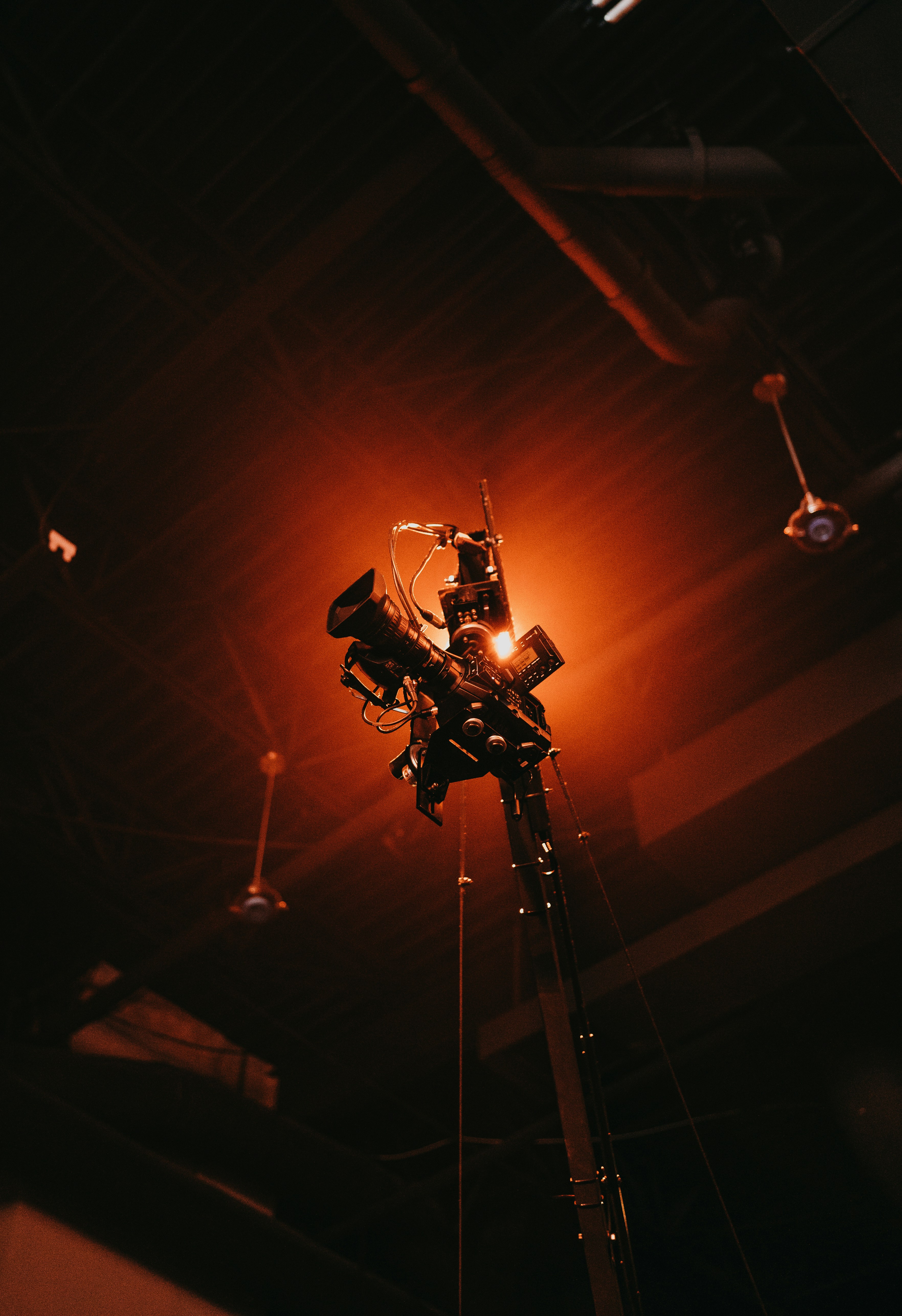 Inferno on a Stand: An Orange Core of a Stage Lighting Rig