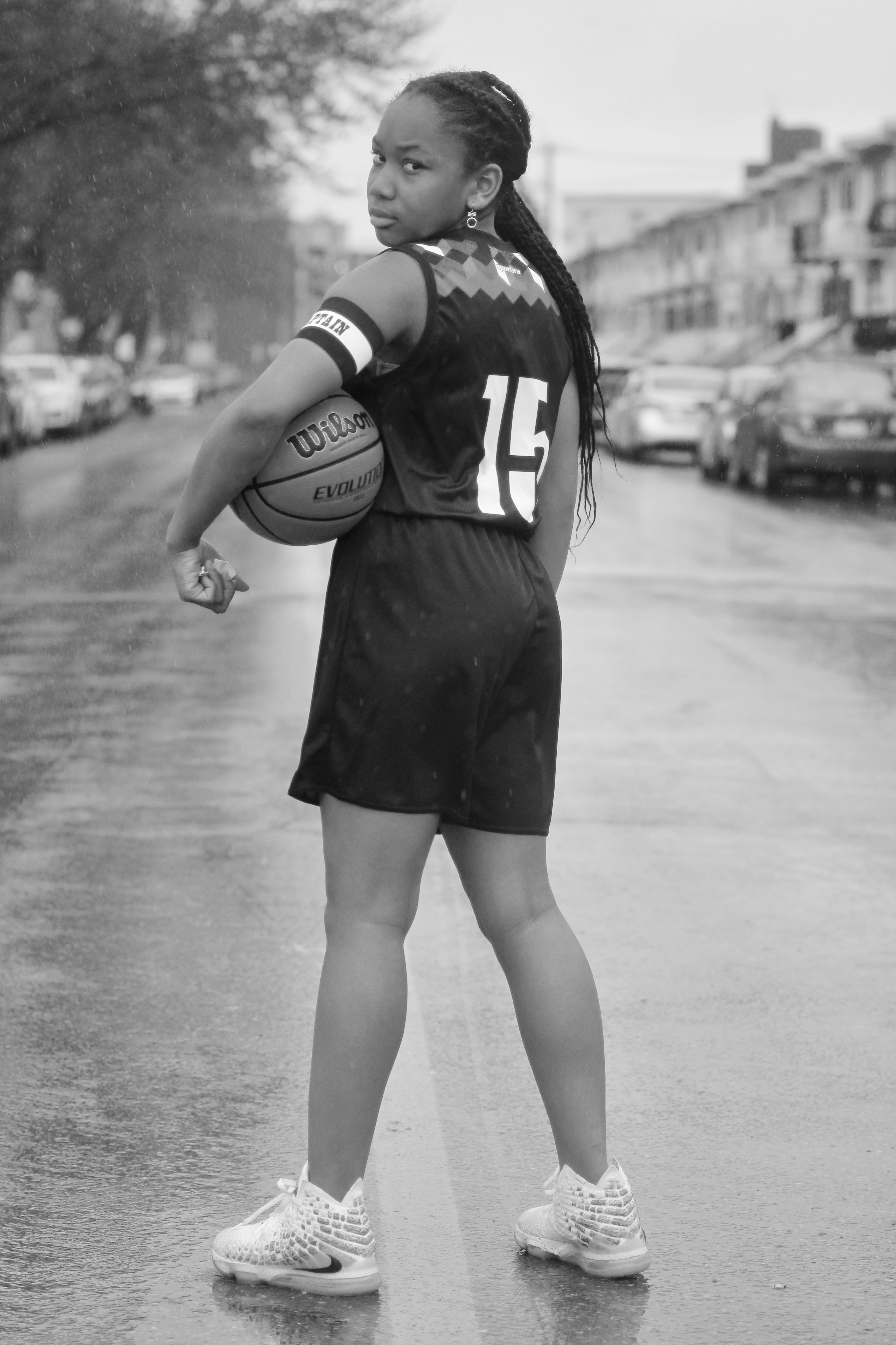 Backcourt in the Rain: A Street-Scene Hoops Portrait