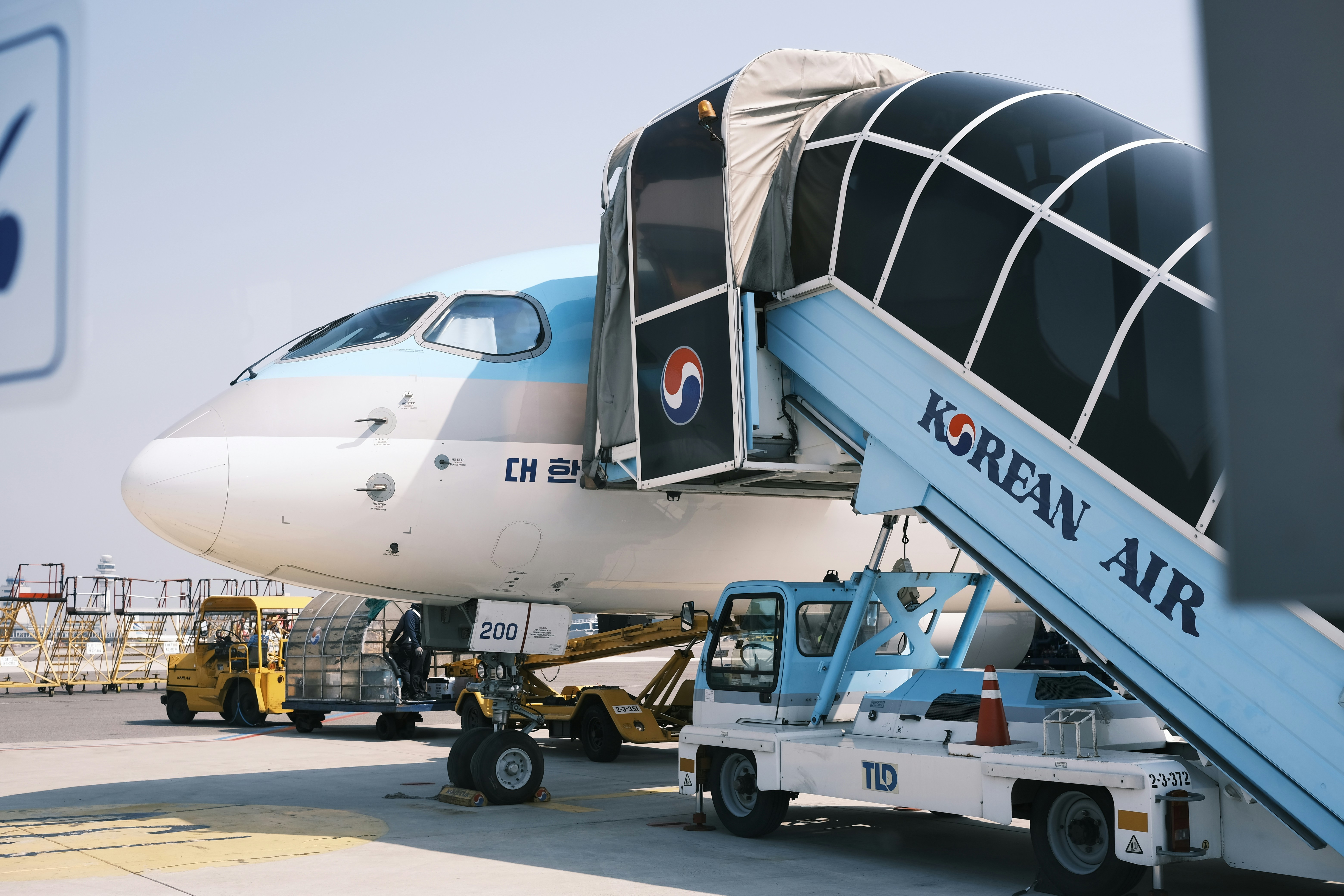 Nose at the Gate: Korean Air Prepares for Boarding