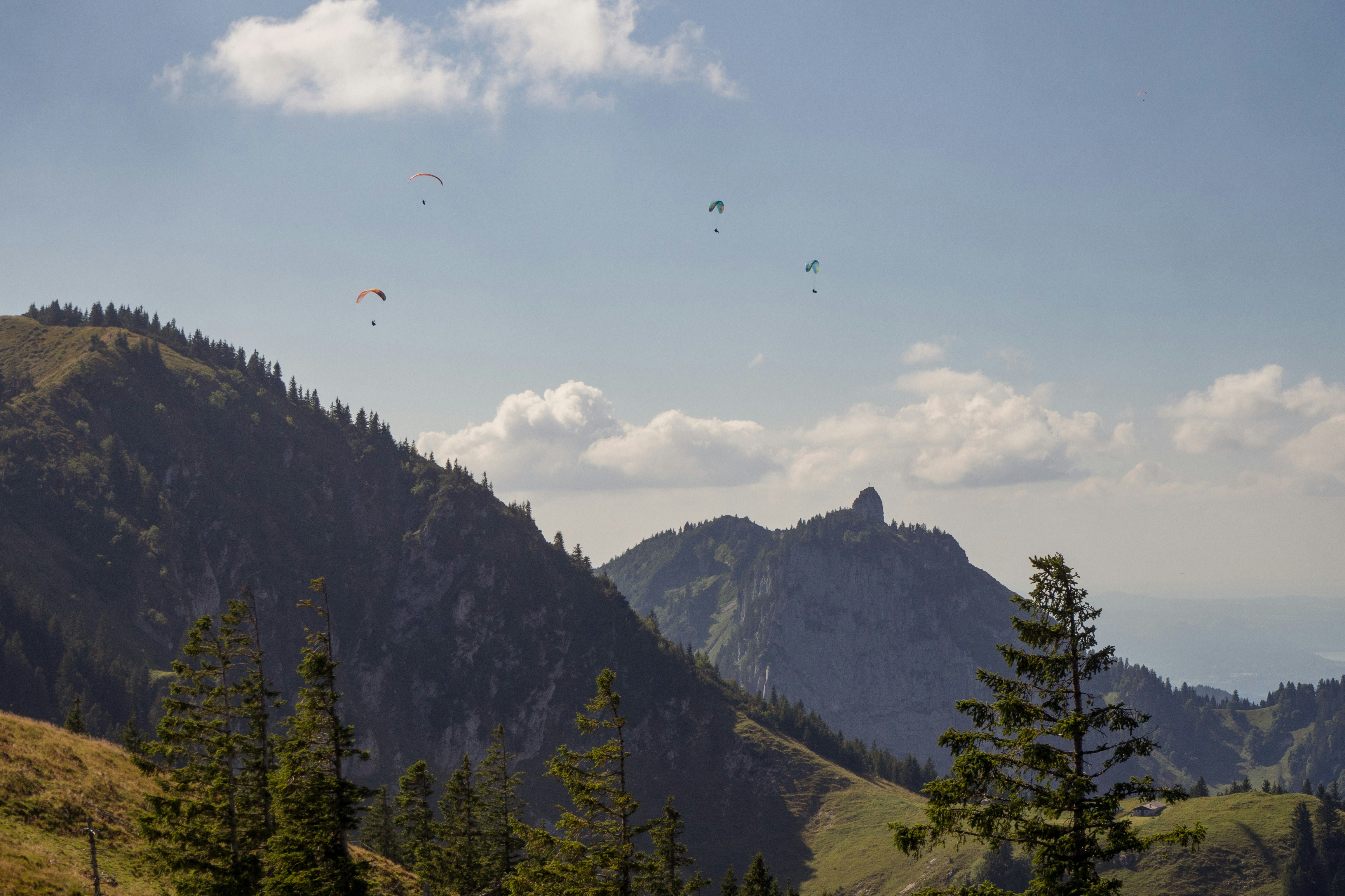 Kite Dance Over Mountain Peaks