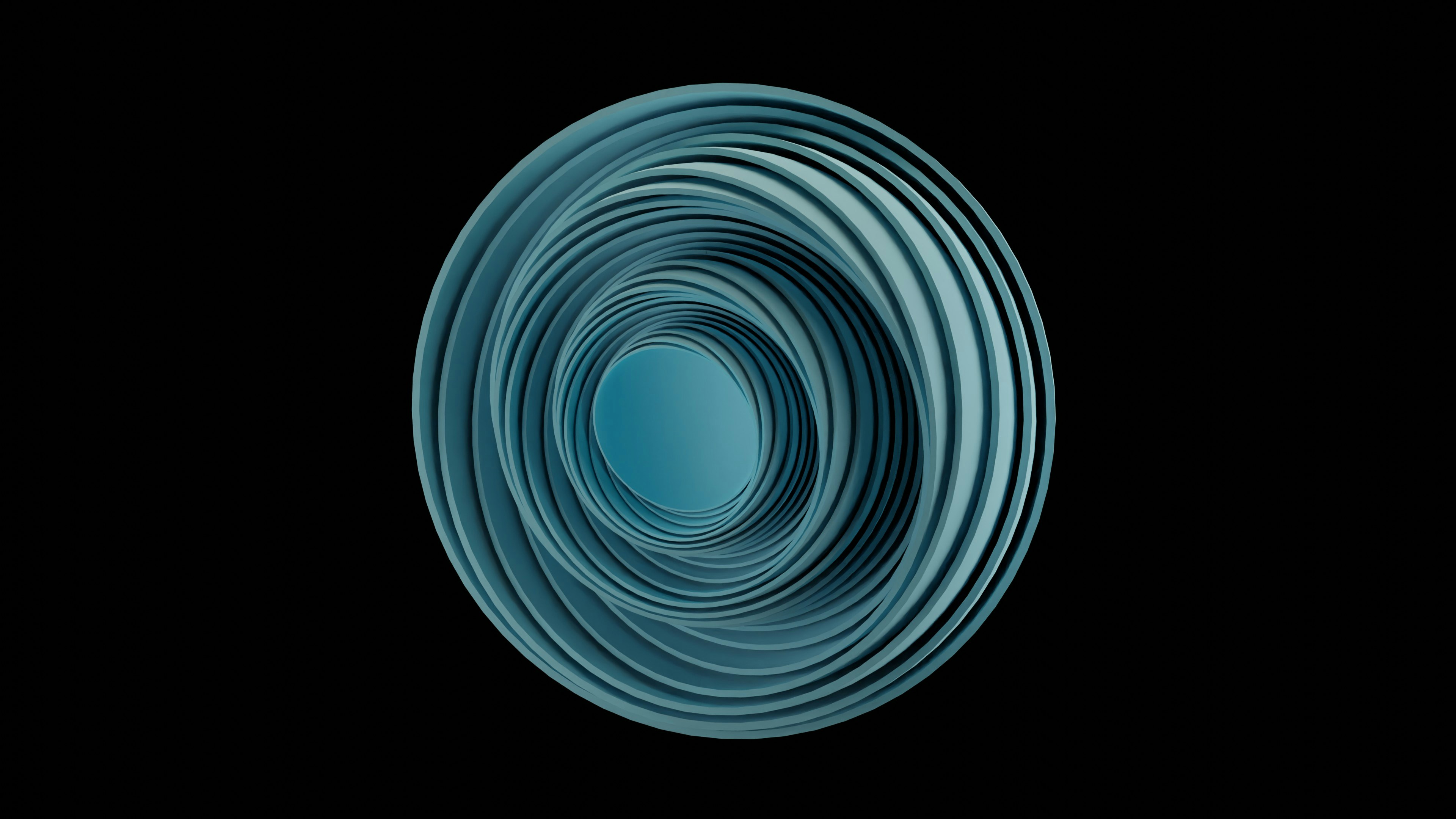 A blue circular object on a black background photo – Free Background ...