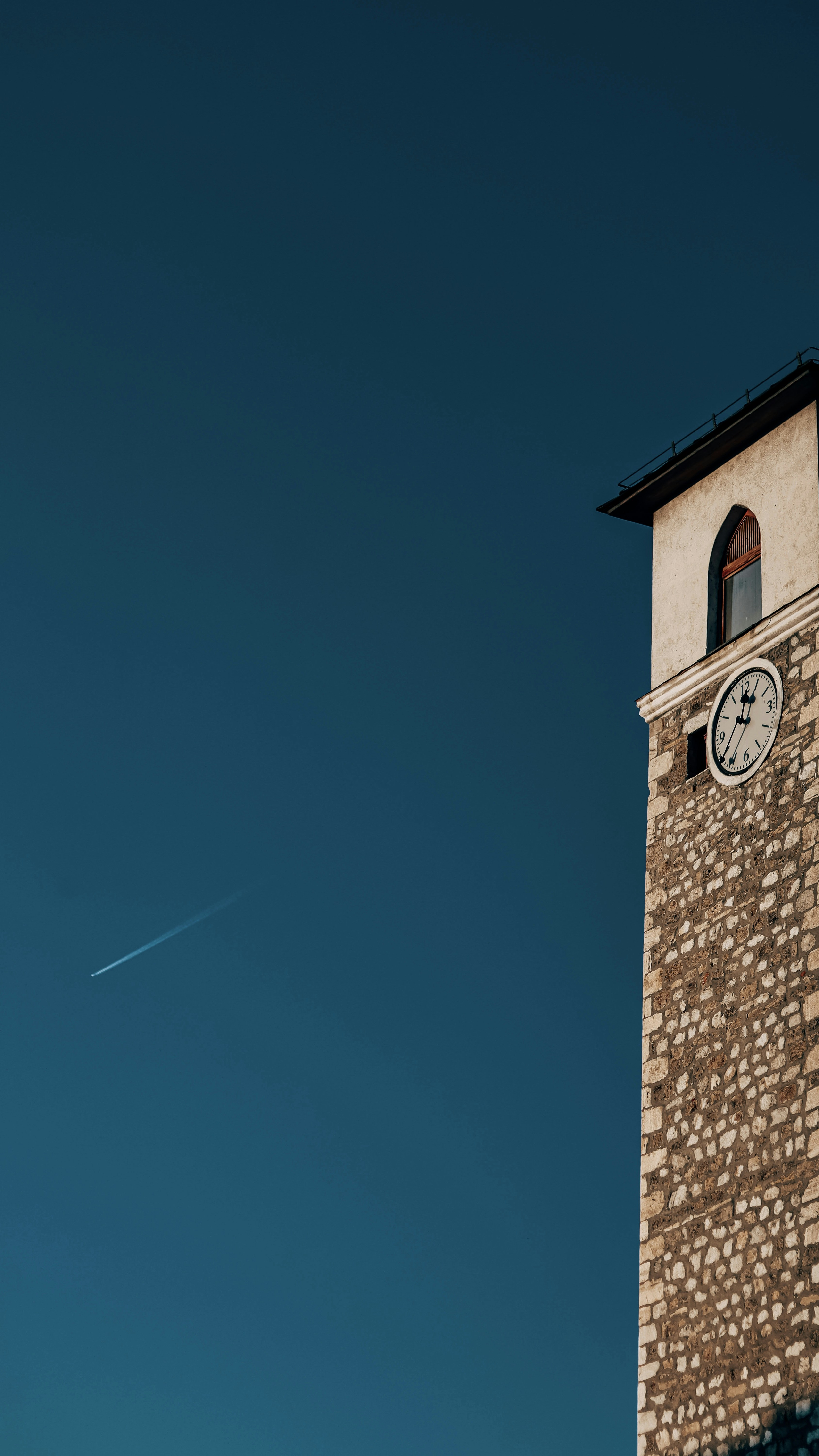 Clock Tower Against a Clear Sky