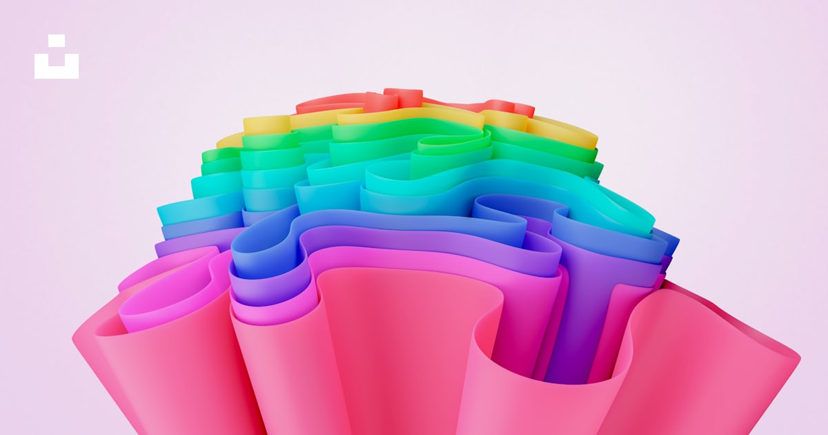 서로 다른 색상의 폴더가 서로 겹쳐져 있습니다 사진 Unsplash의 무료 3d 이미지