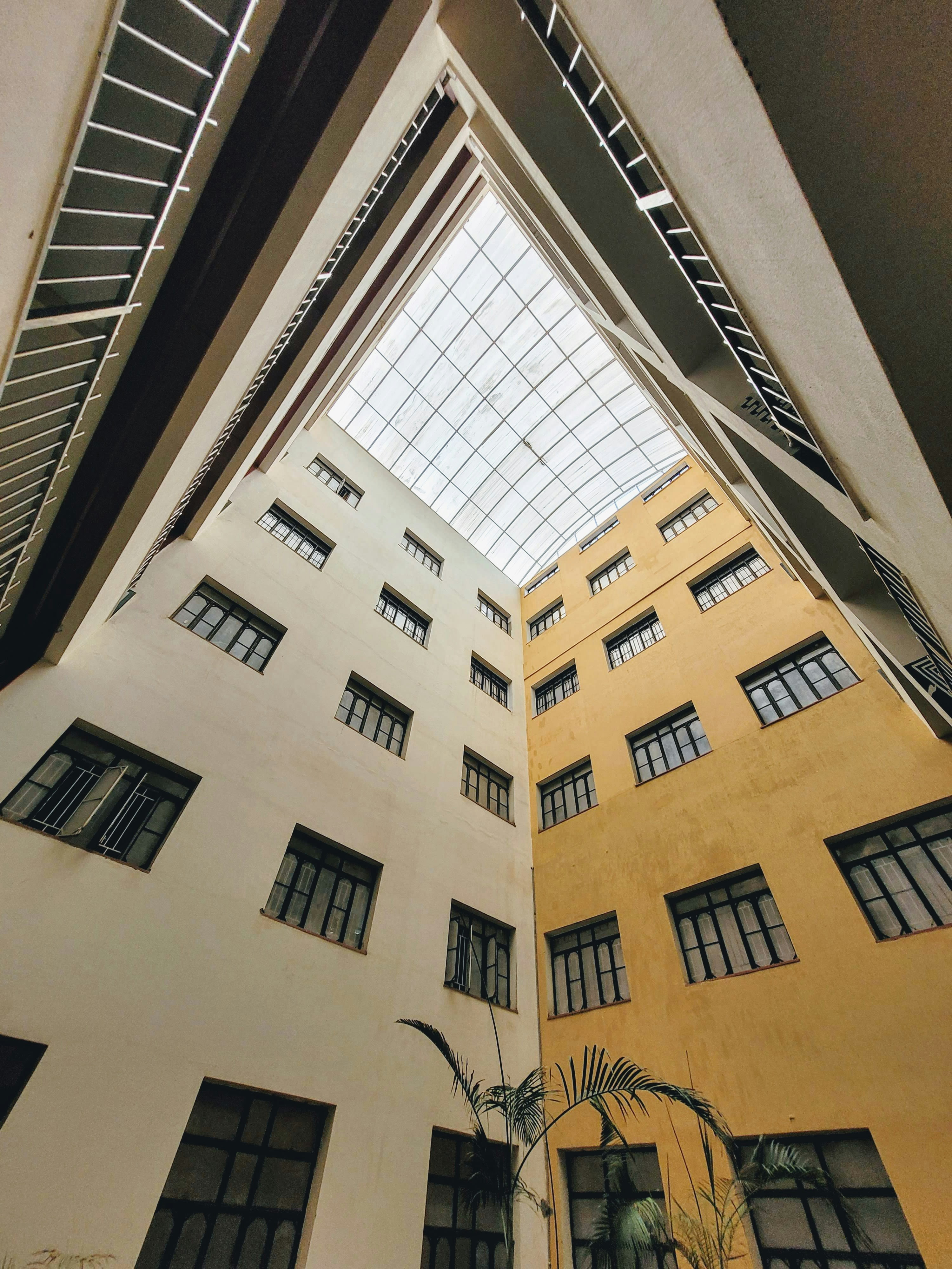 A very tall building with a skylight above it photo – Free Window Image ...