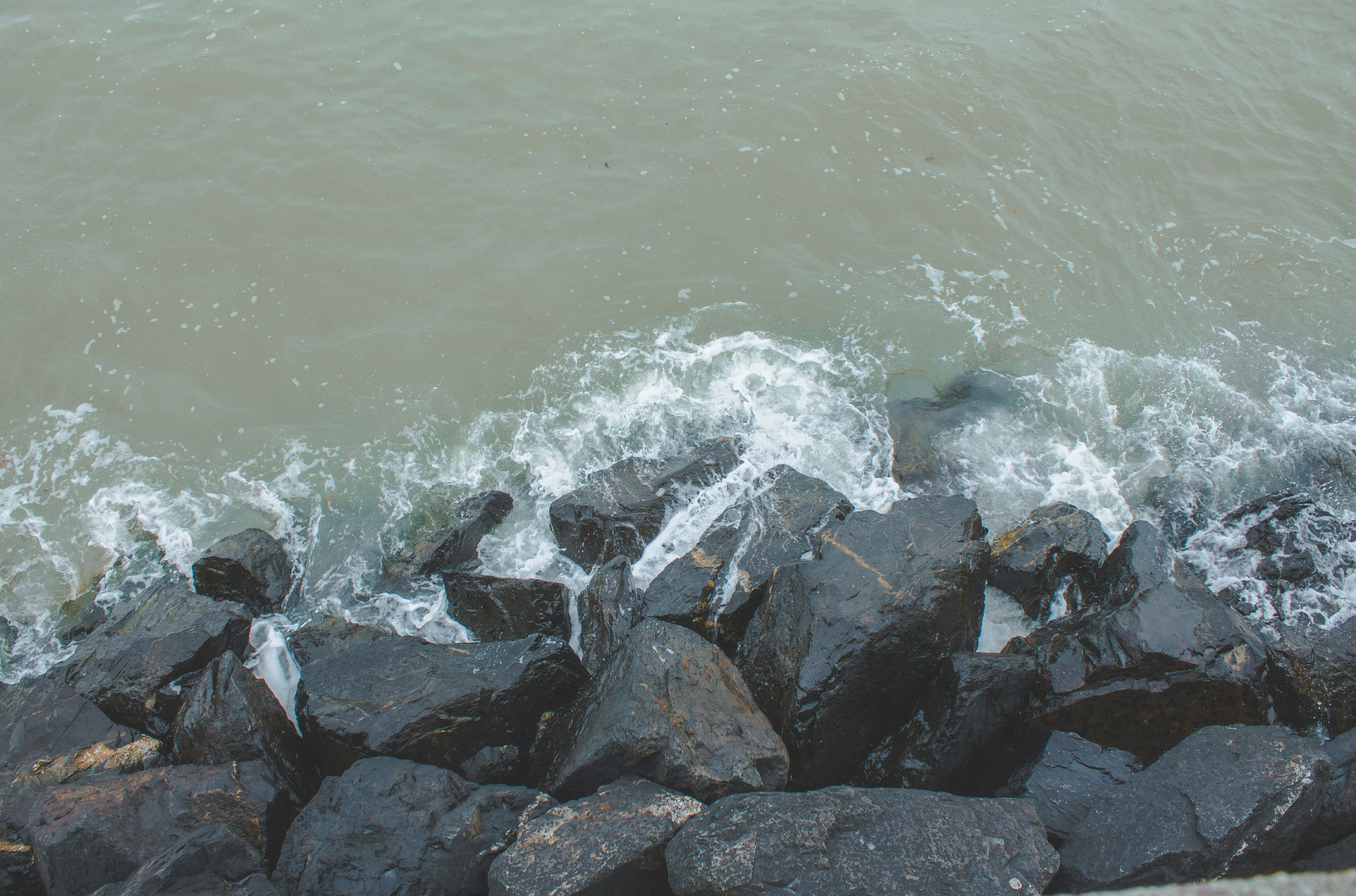 Breakwater Mosaic: Weathered Granite at the Sea's Edge