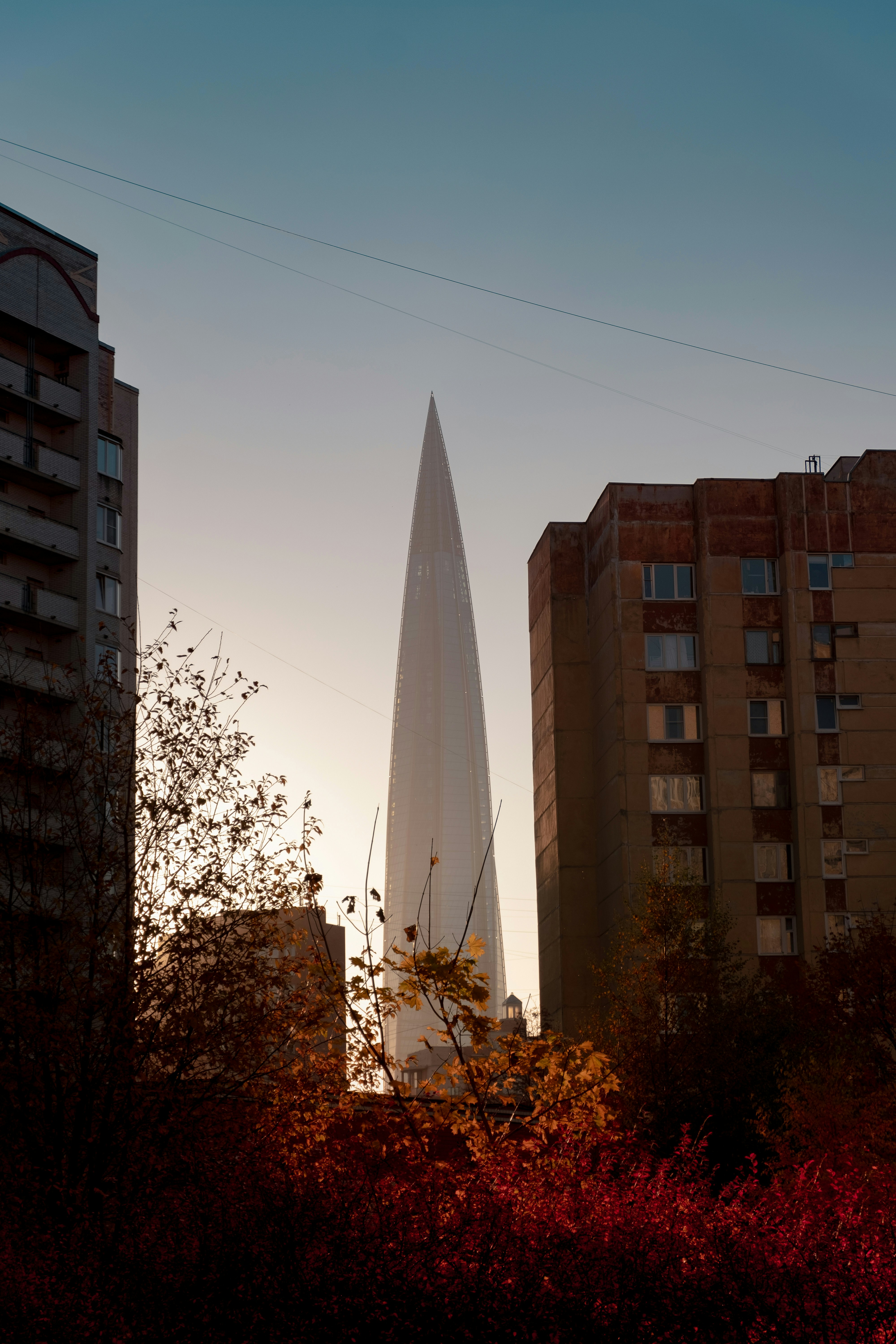 Twilight Spire Between Autumn Blocks