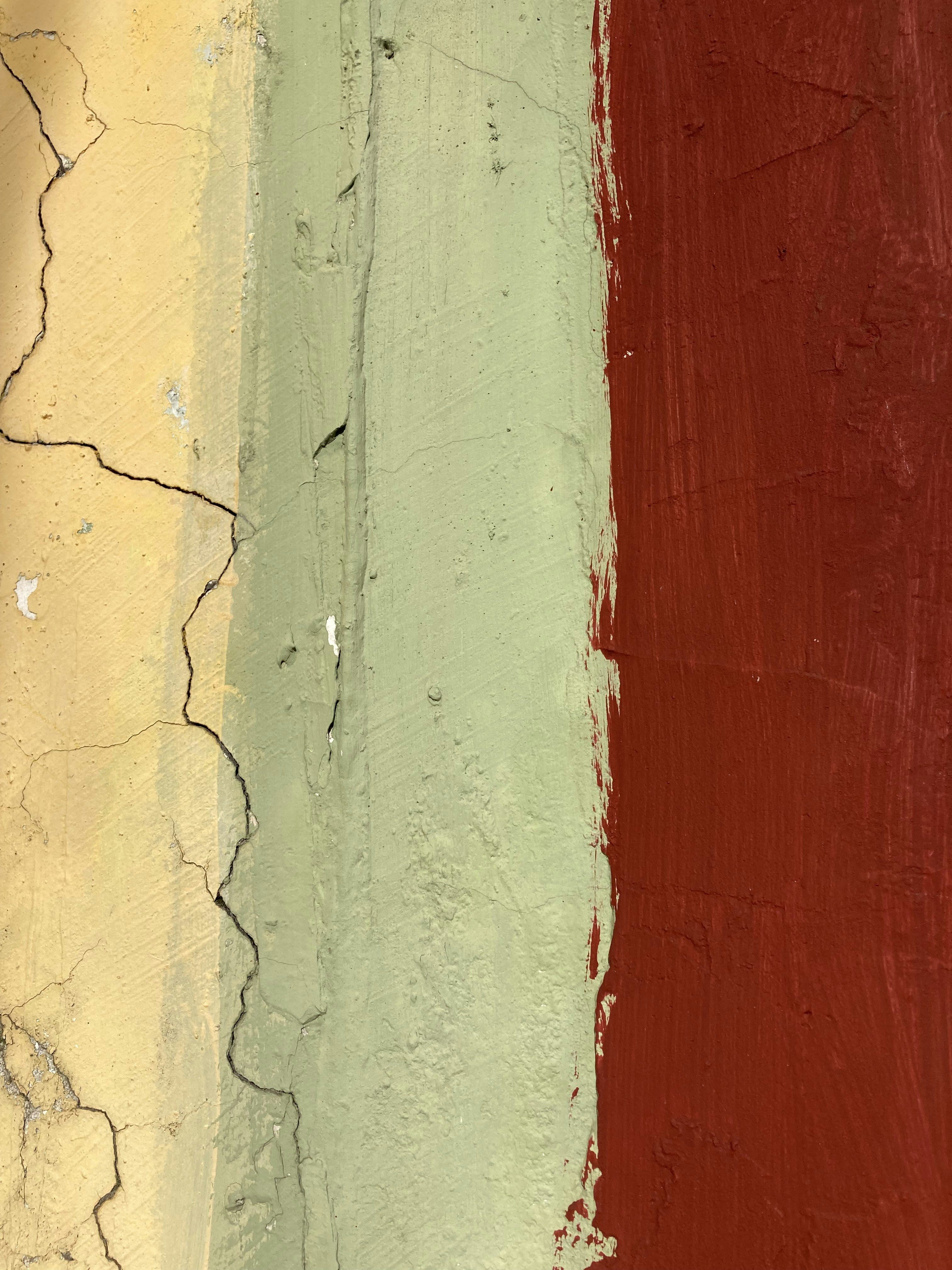 Striated Concrete: A Palette of Cracked Color Blocks