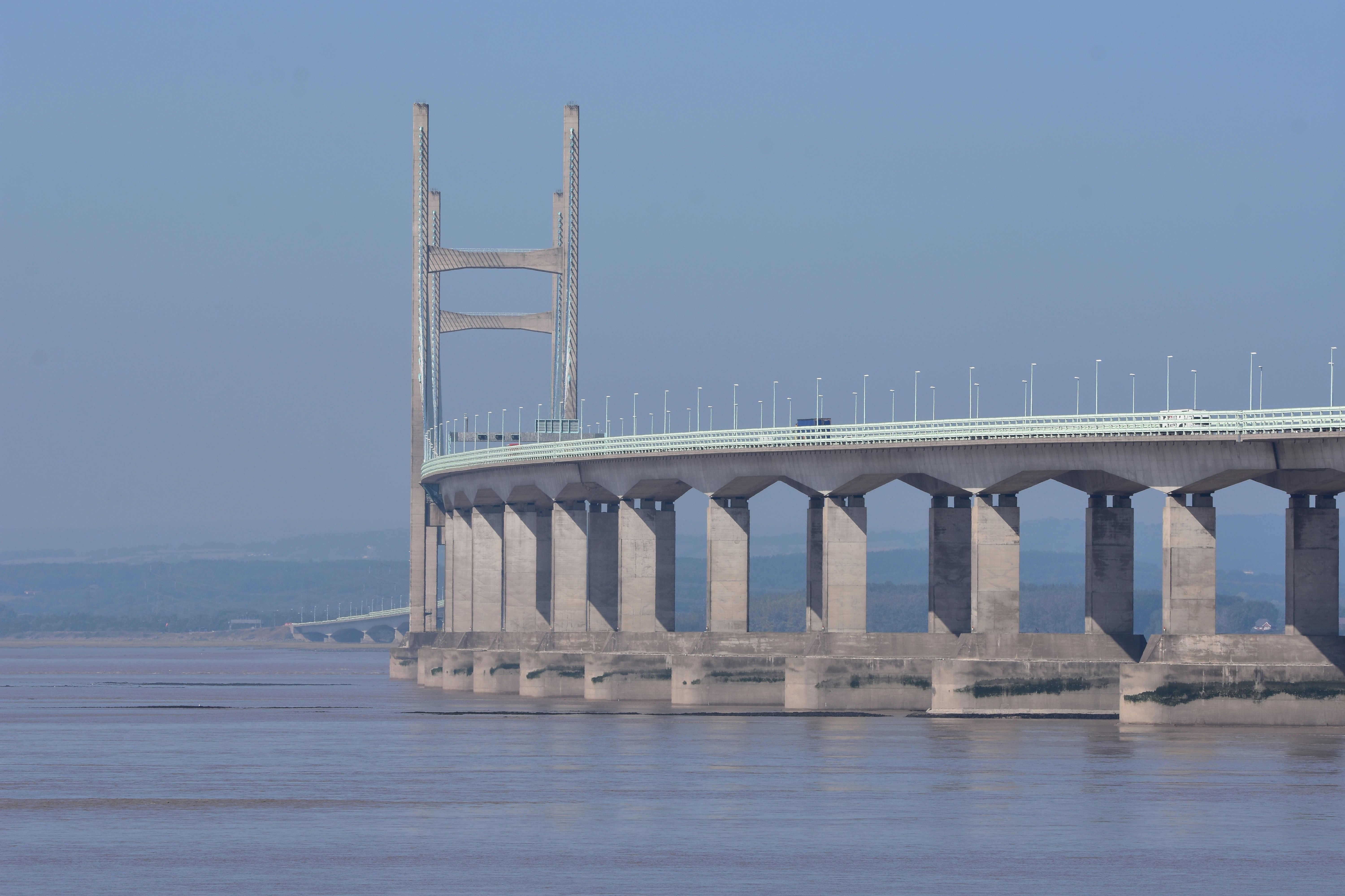 A large bridge over a large body of water photo – Free Severn beach ...