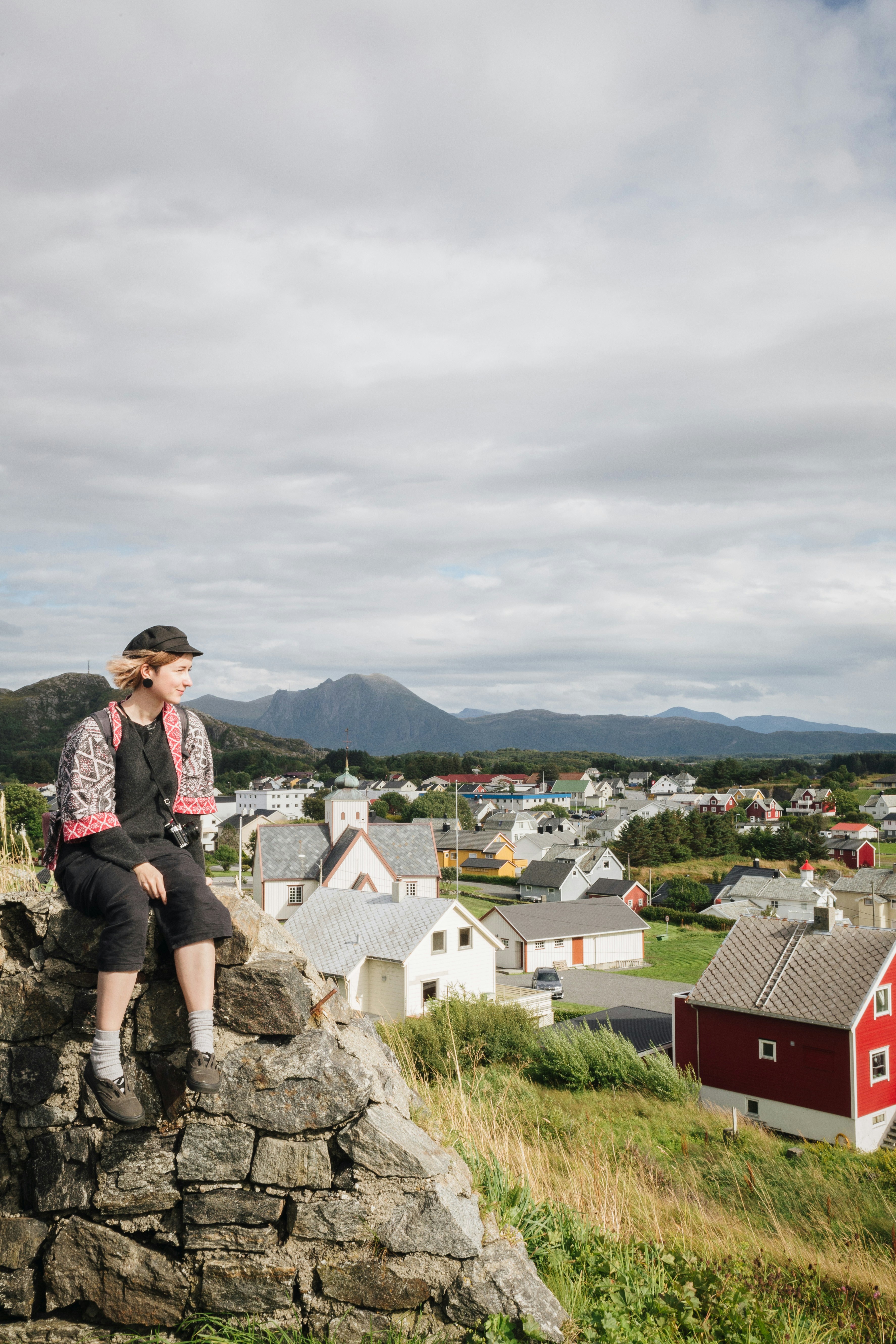 Stone Sentinel Over a Patchwork Village