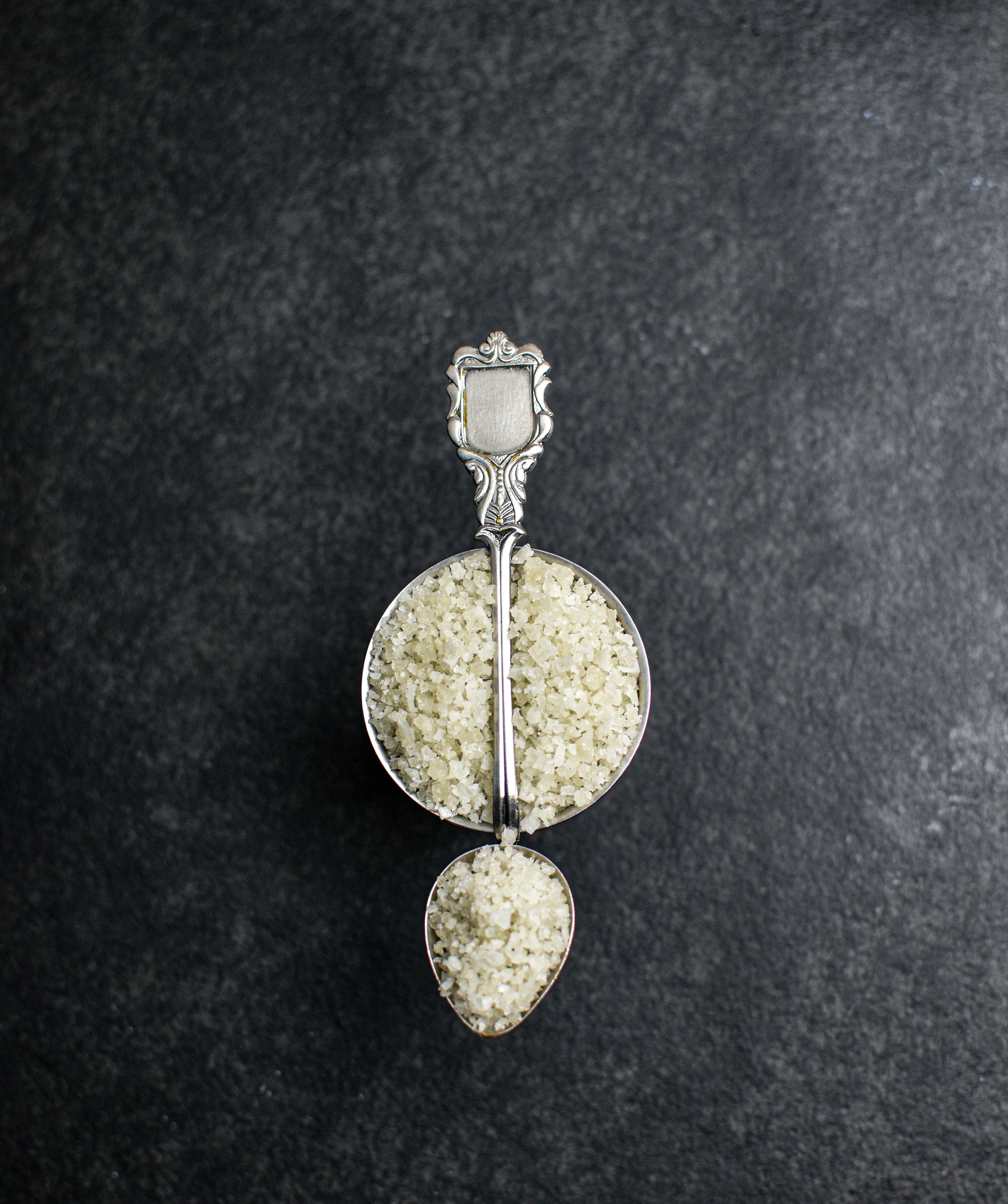 Sugar Crystals in an Ornate Silver Spoon: A Quiet Still-Life