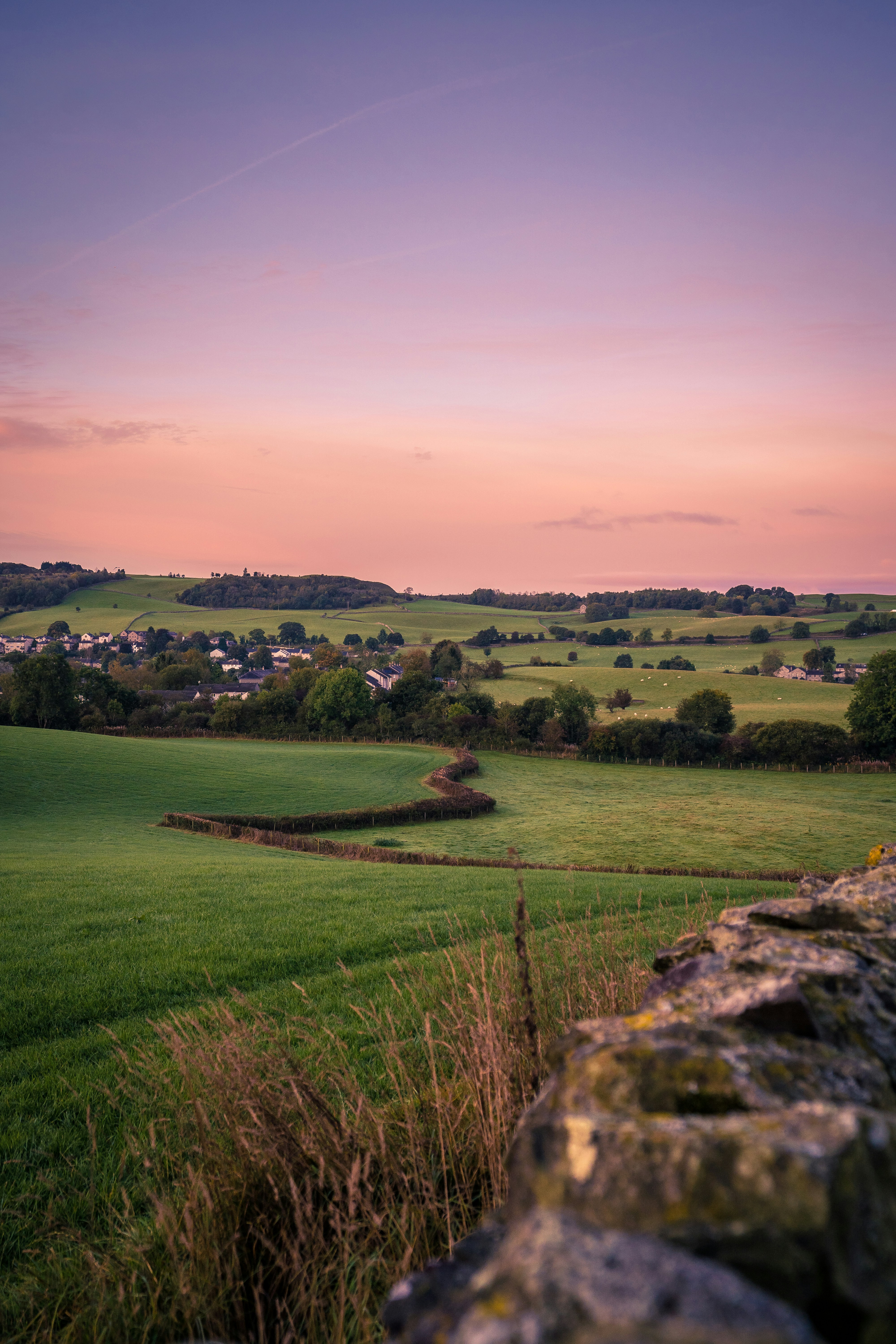 Pastoral Horizon at Sunset