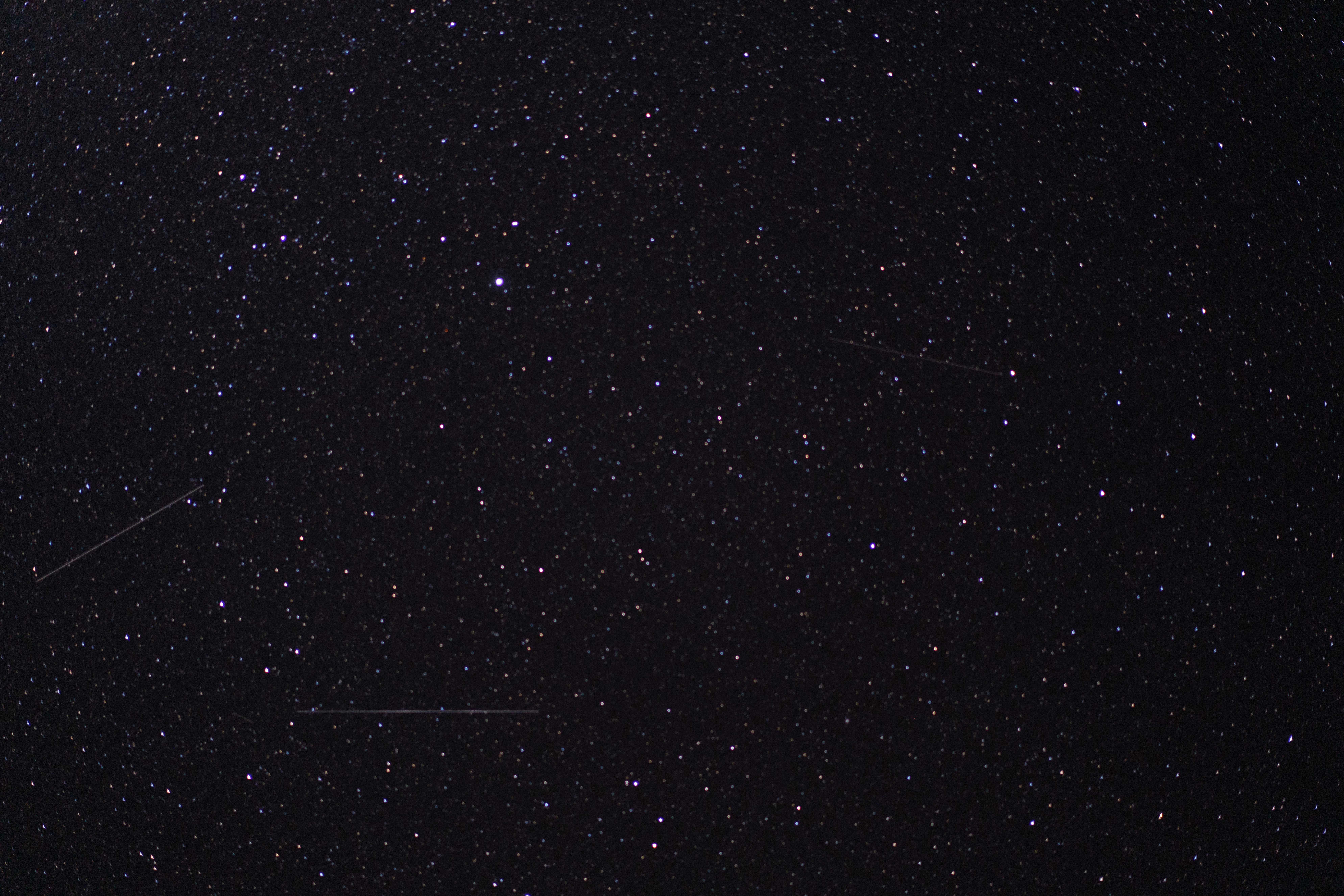 A night sky filled with stars and a line of stars photo – Free Black ...