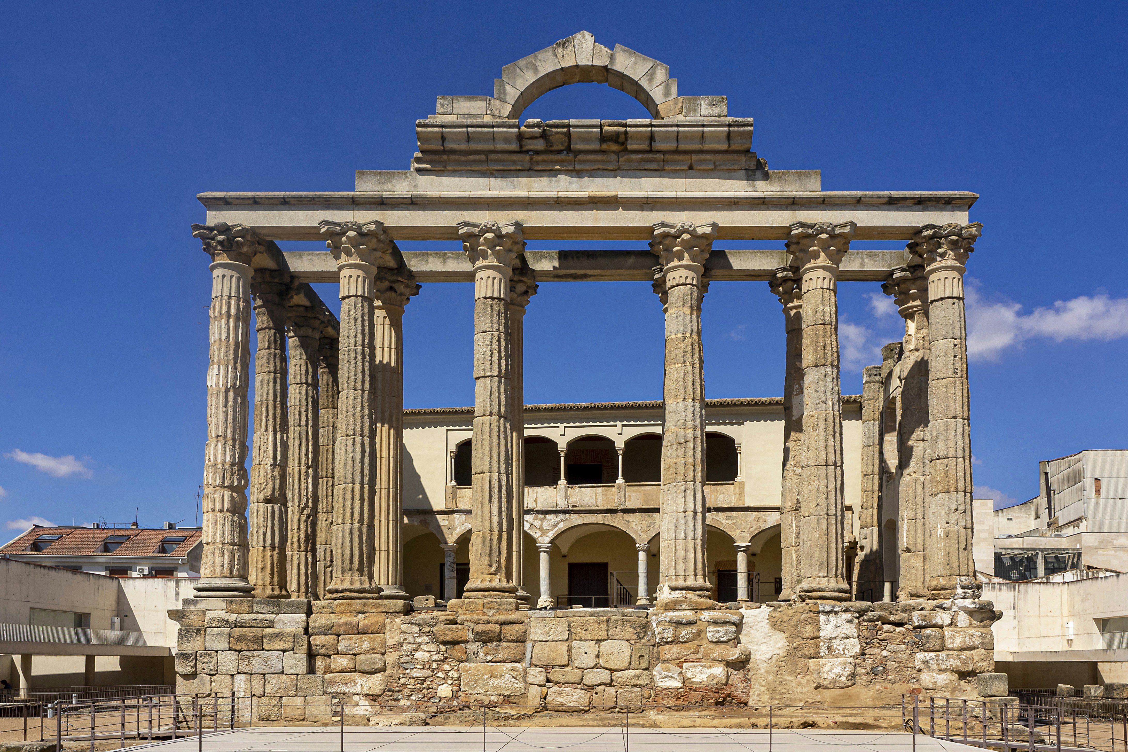 A large stone building with columns and arches photo – Free Mérida ...