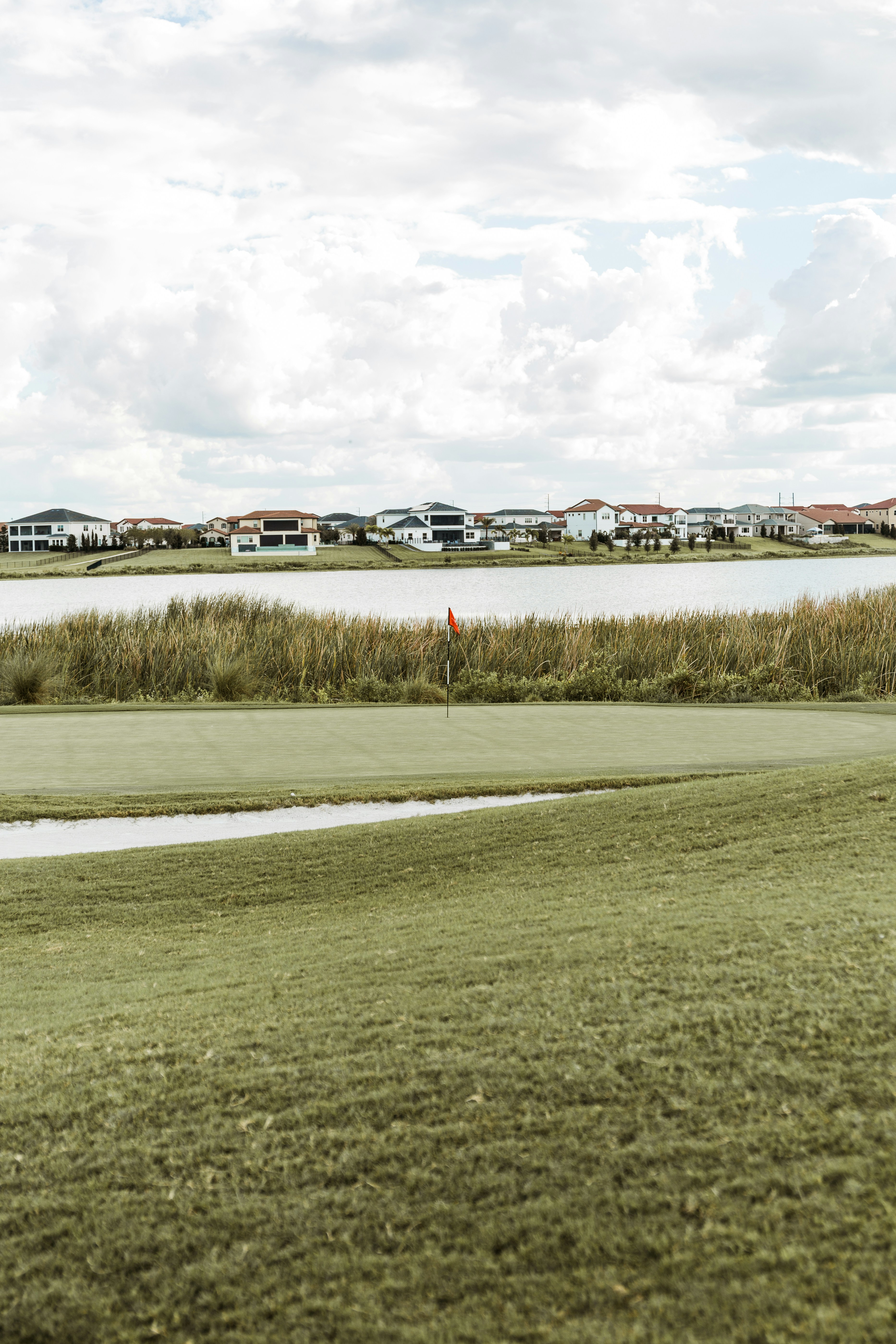 Coastal Greens: A Quiet Golf Green Overlooking a Suburban Shoreline