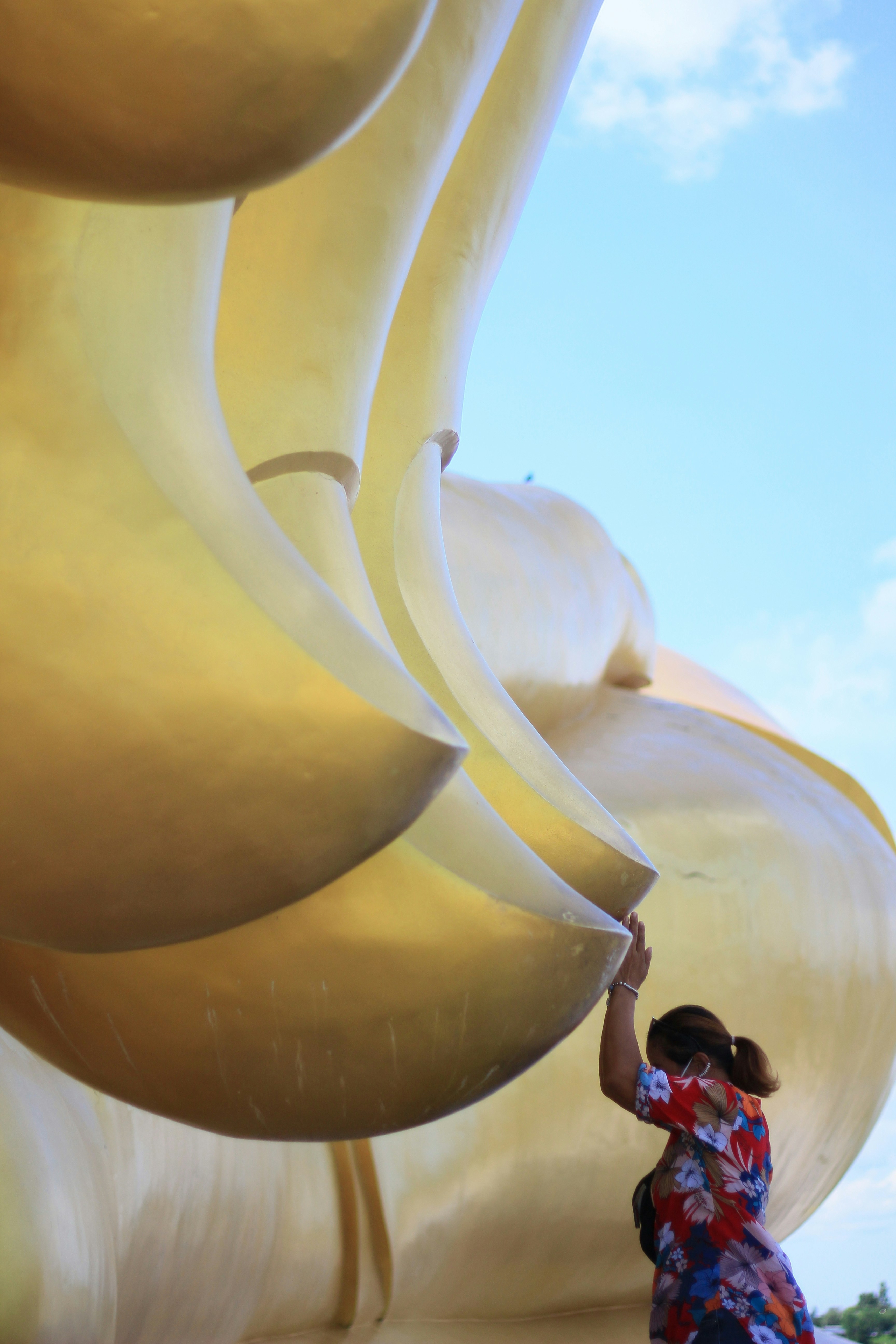 Touching the Golden Spirals: A Quiet Moment with Monumental Curves