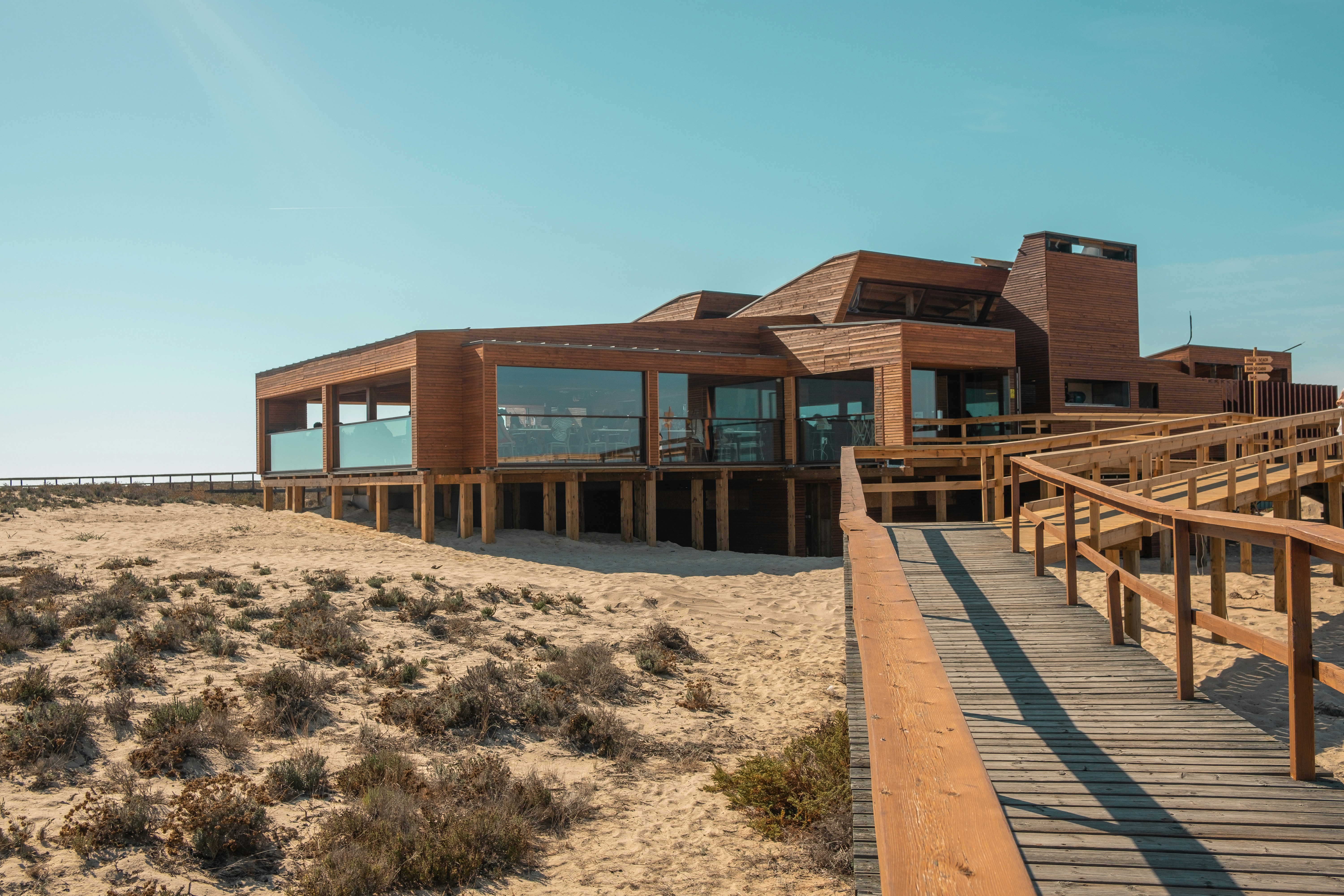 Restaurant on the Ilha Deserta in Faro, Portugal.