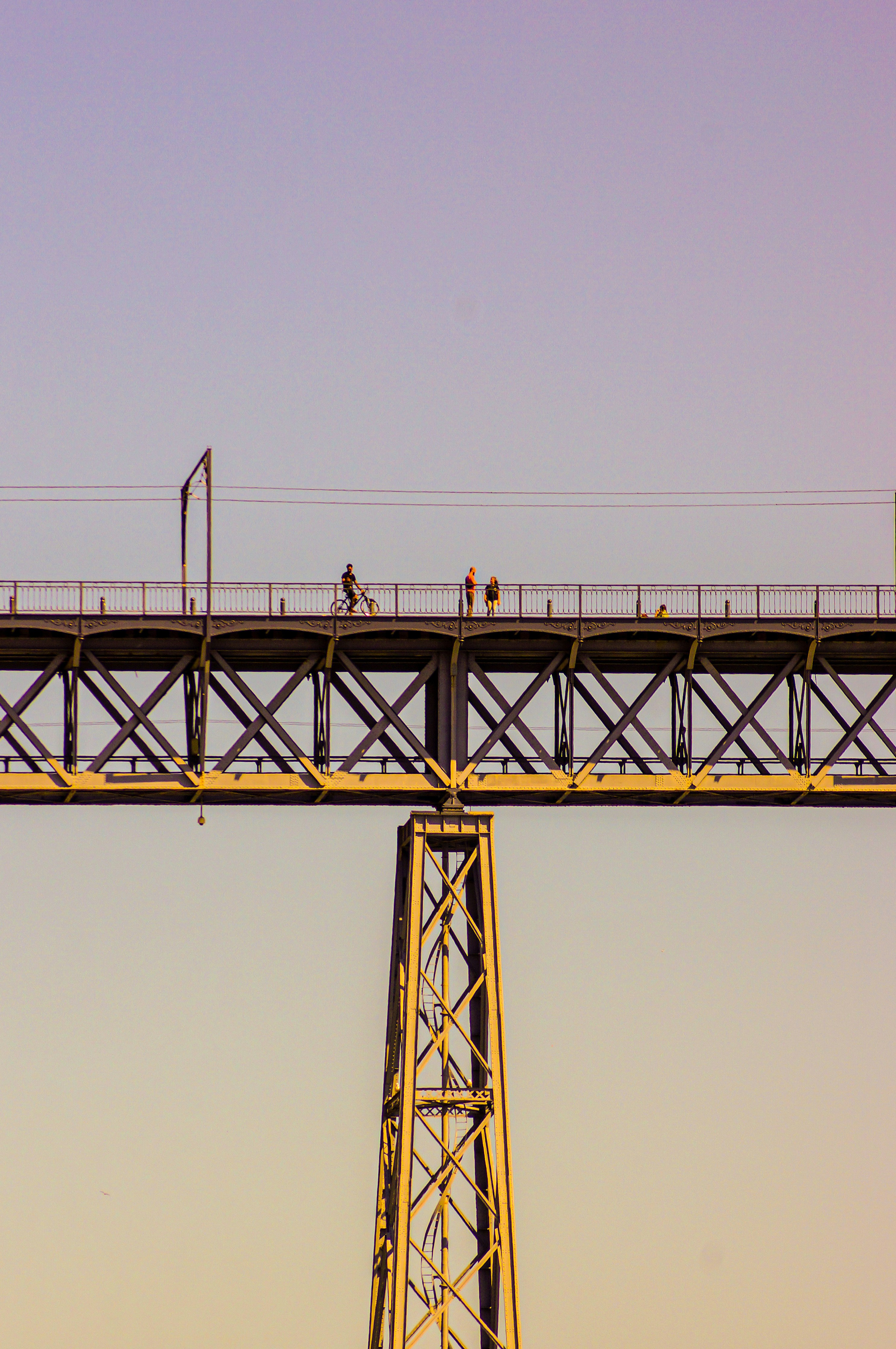 A tall bridge with a train on top of it photo – Free Porto Image on ...