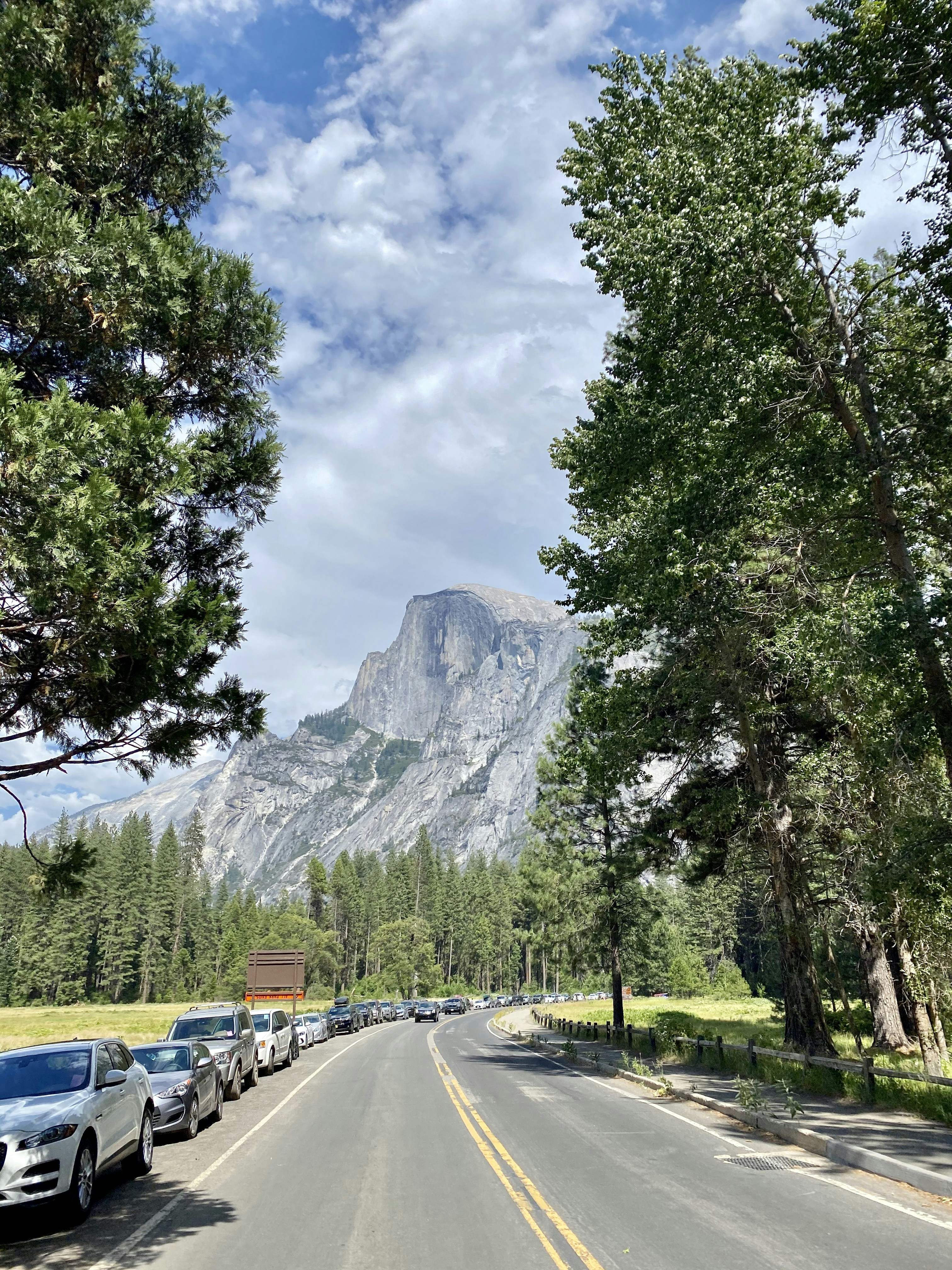 Halfdome from Yosemite valley.