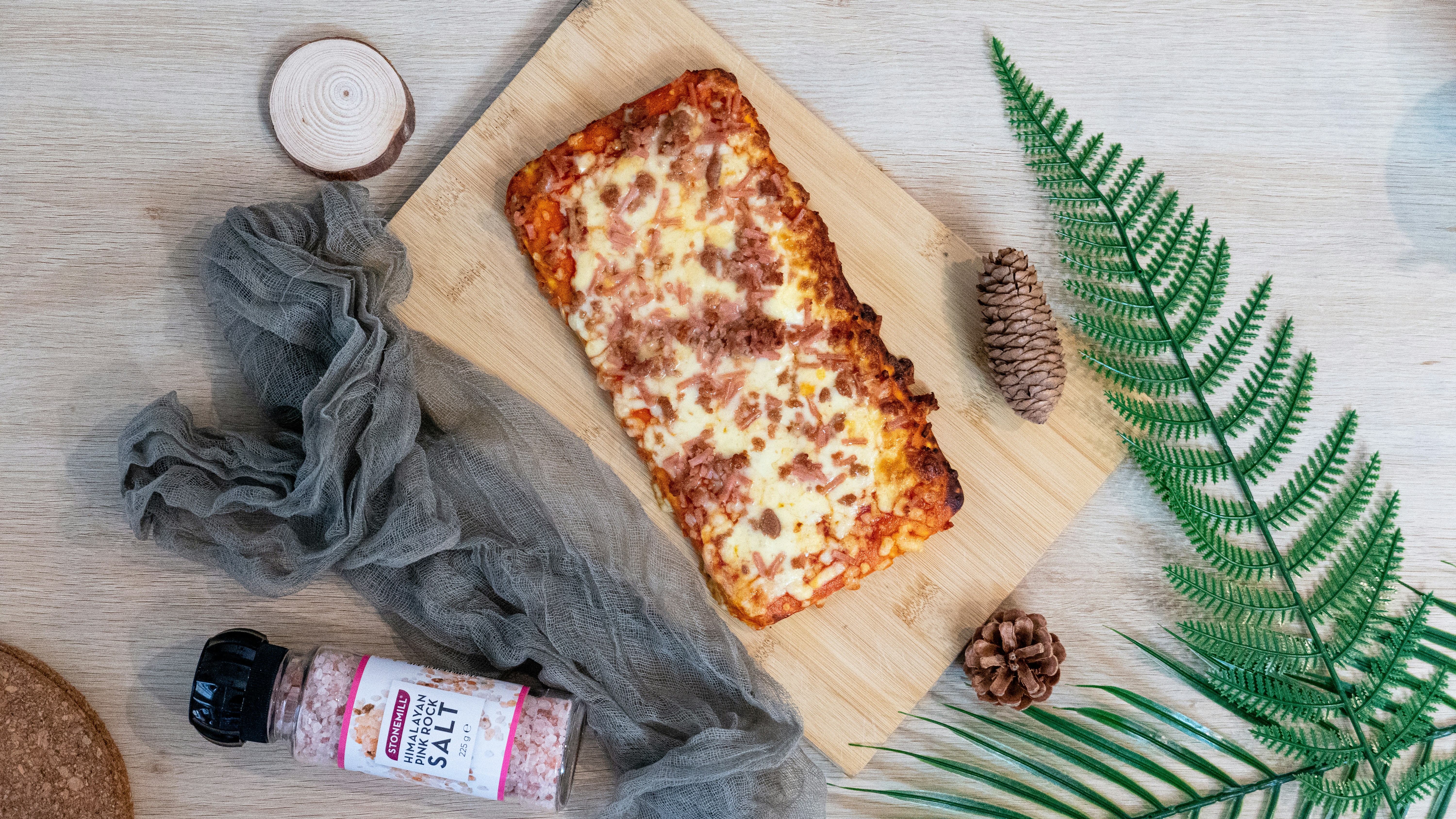 Savory Slice: A Culinary Delight on a Rustic Platter