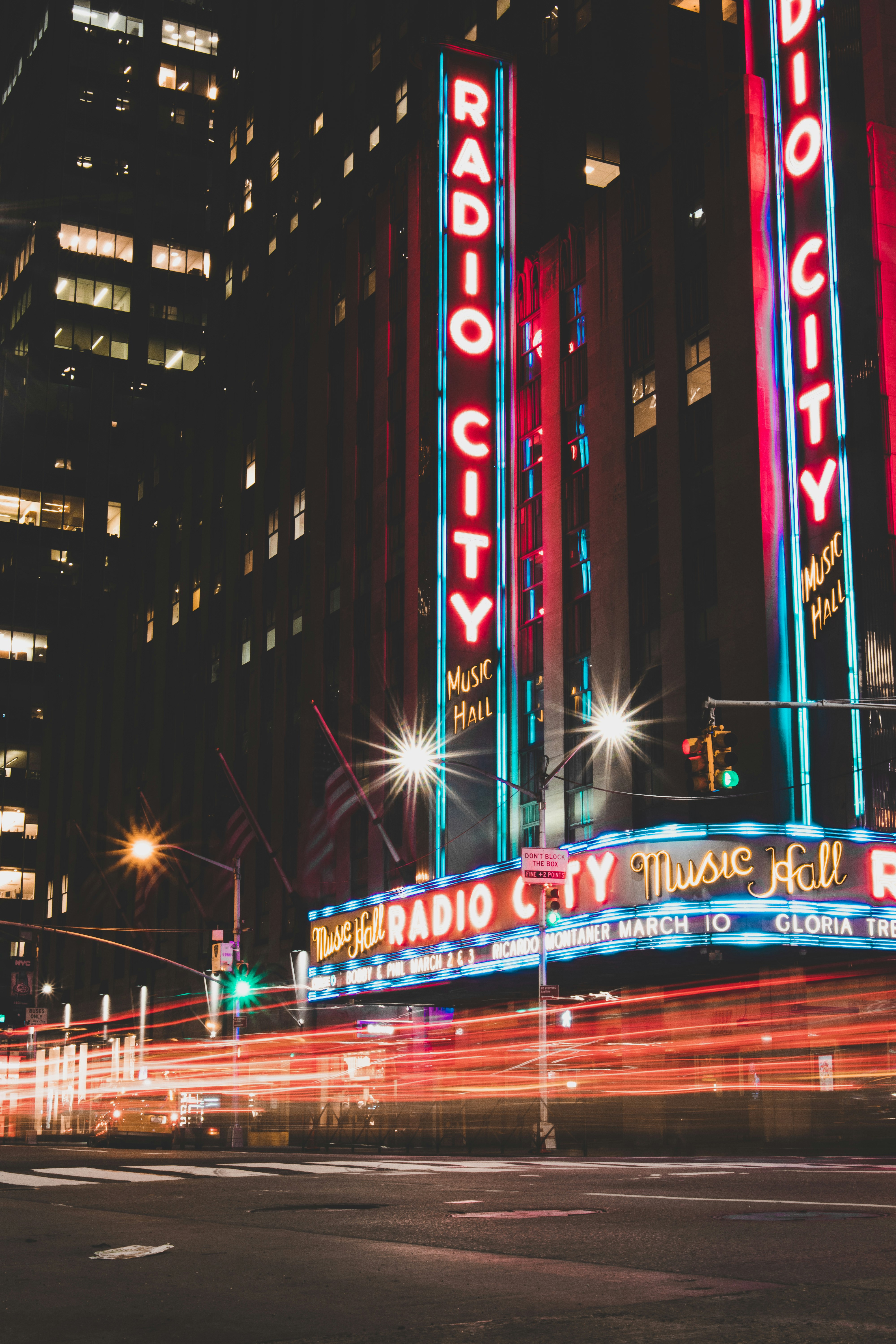 Neon Rhythm on Broadway: Radio City Lights in Motion