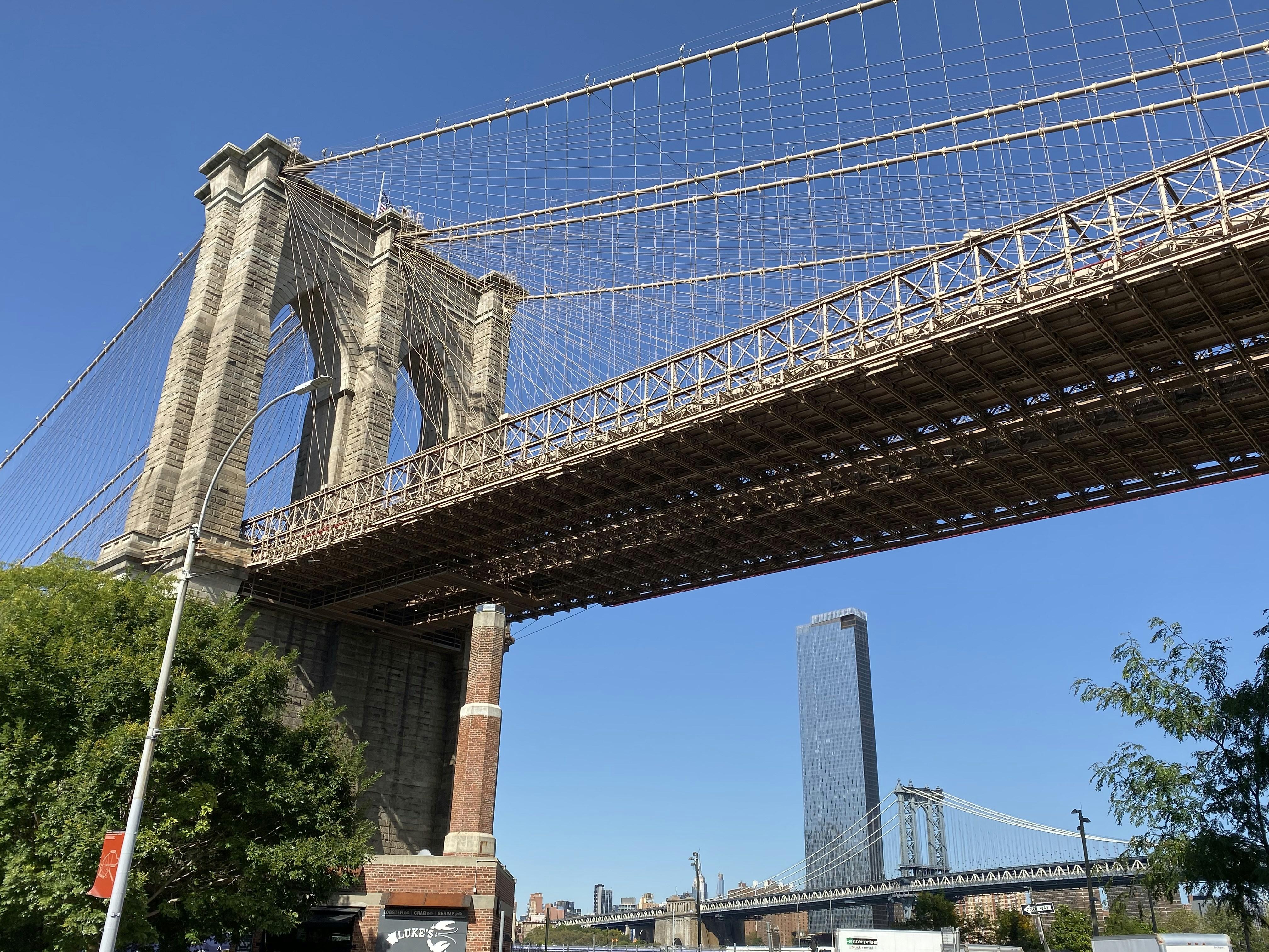A view of the brooklyn bridge from across the river photo – Free ...