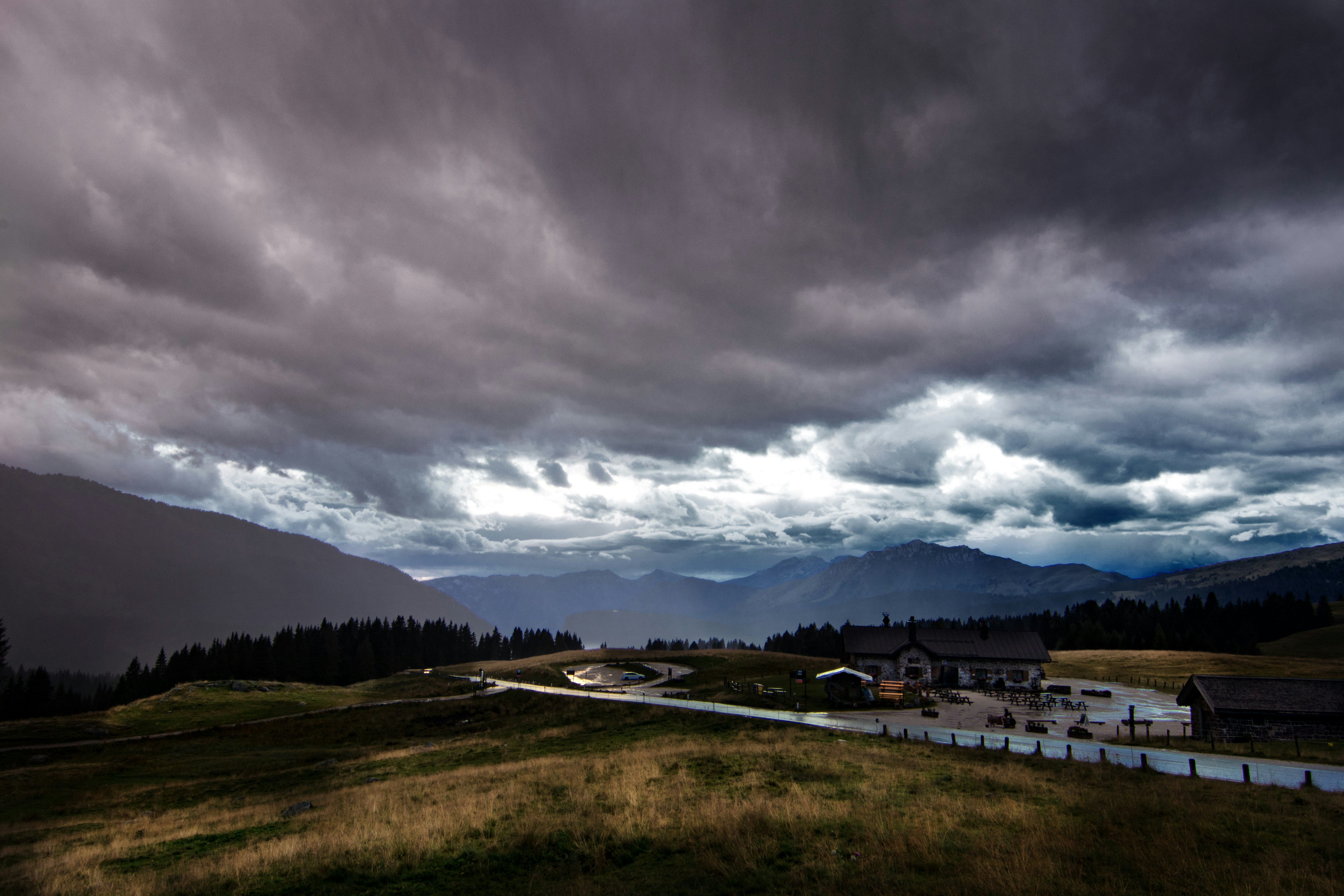 I took this picture in a brief truce during a stormy sunset- just from outside my tent.