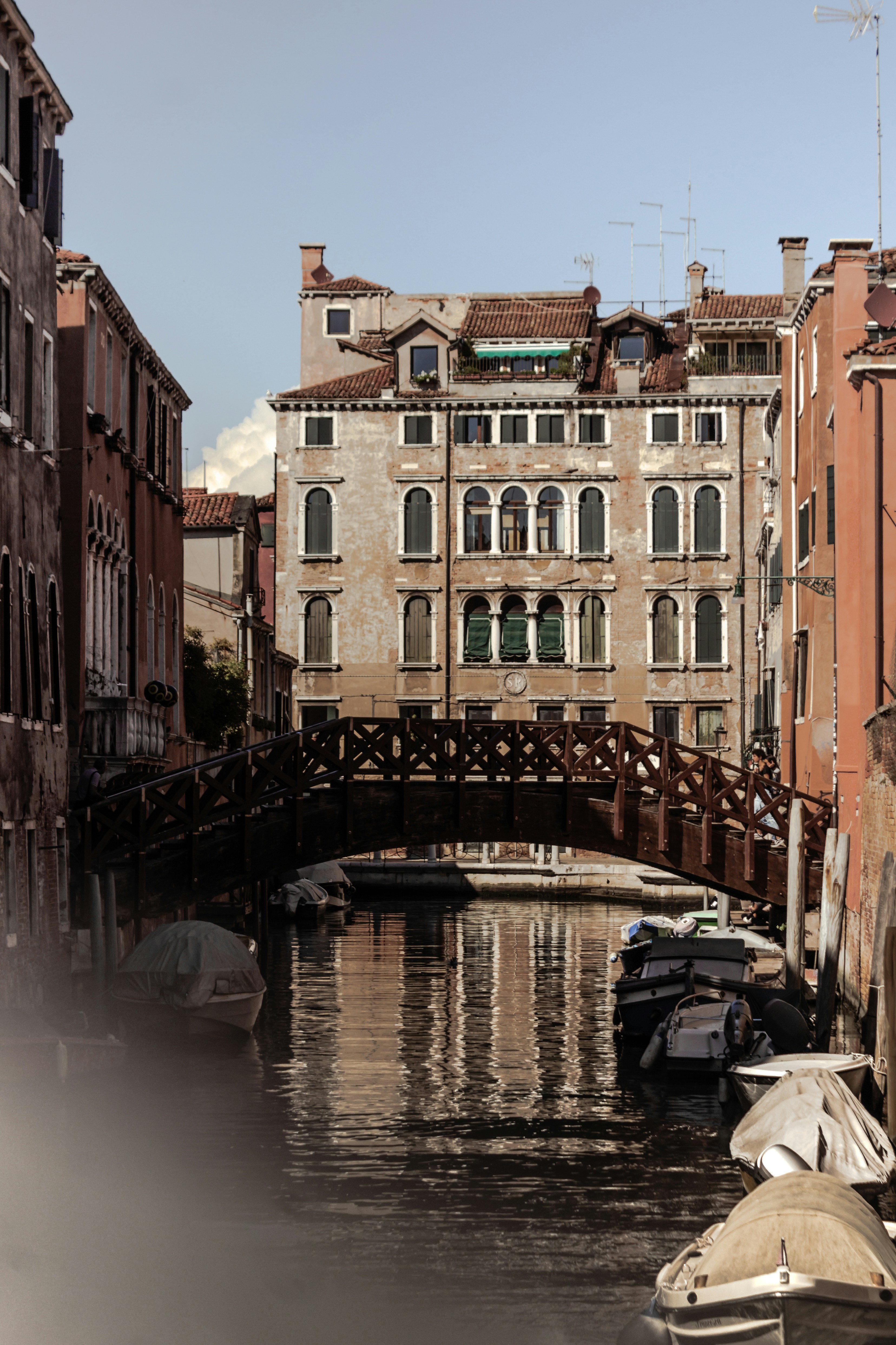Bridged Sunset Over a Venetian Canal