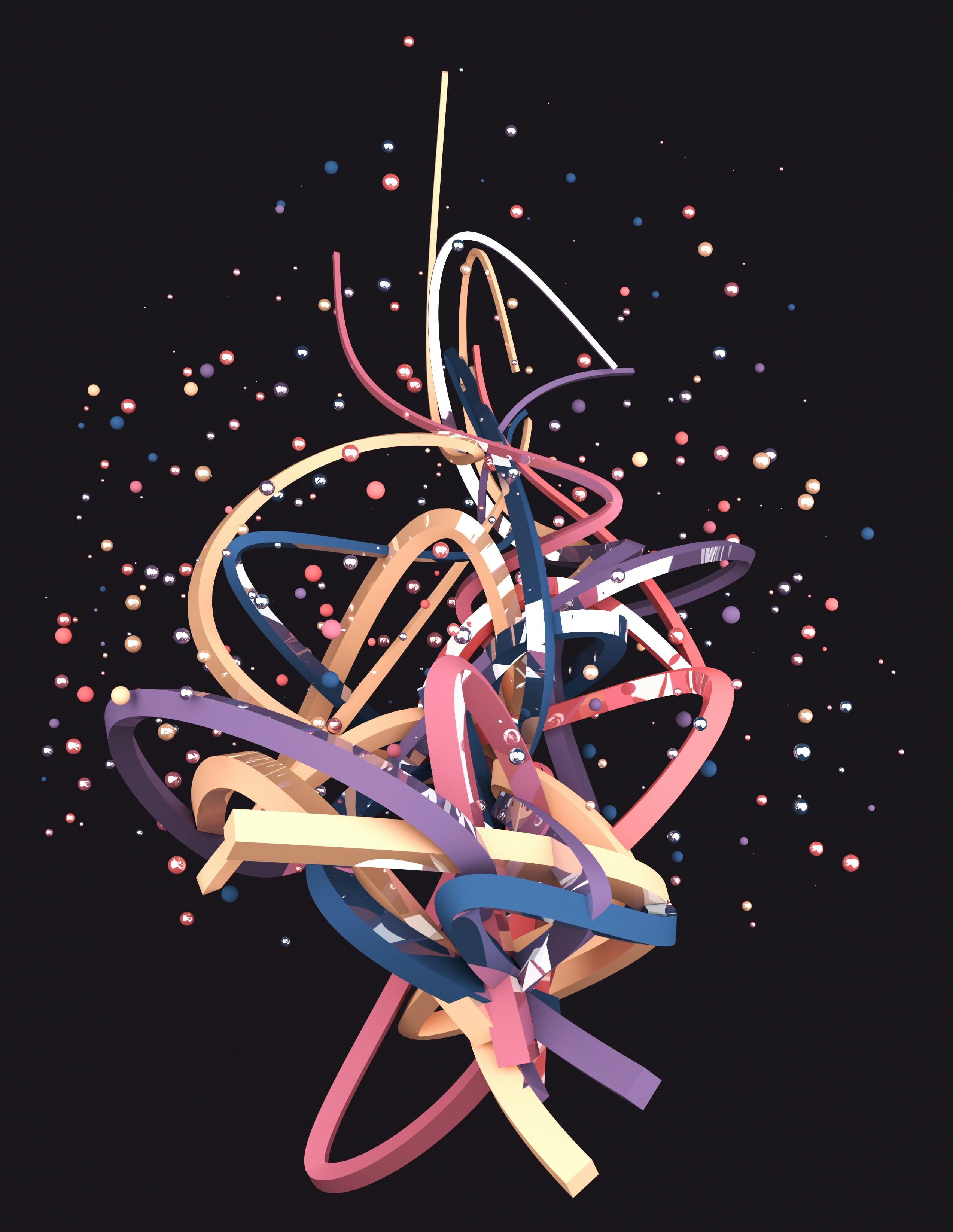 A bunch of colorful streamers flying through the air photo – Free ...