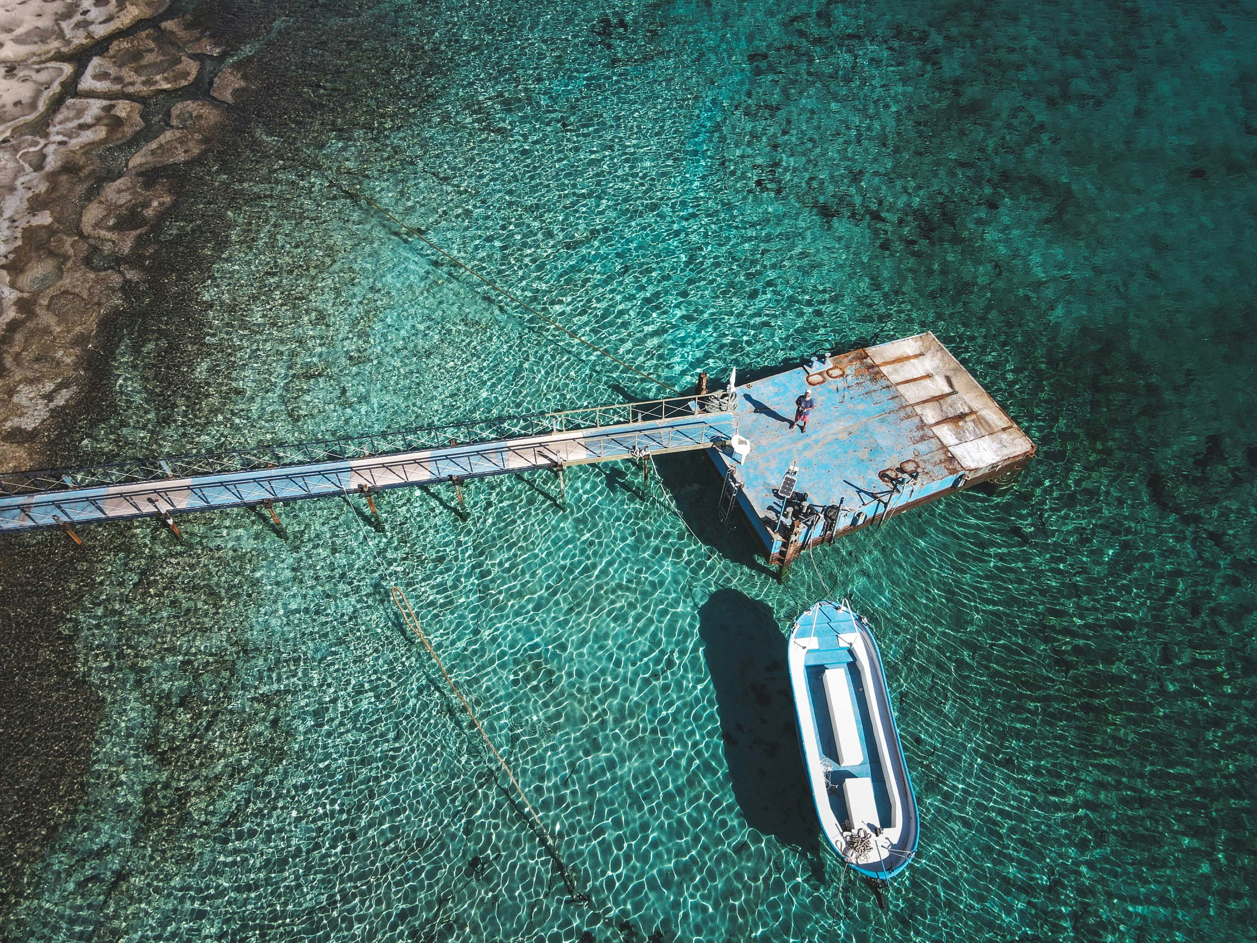 a boat that is sitting in the water