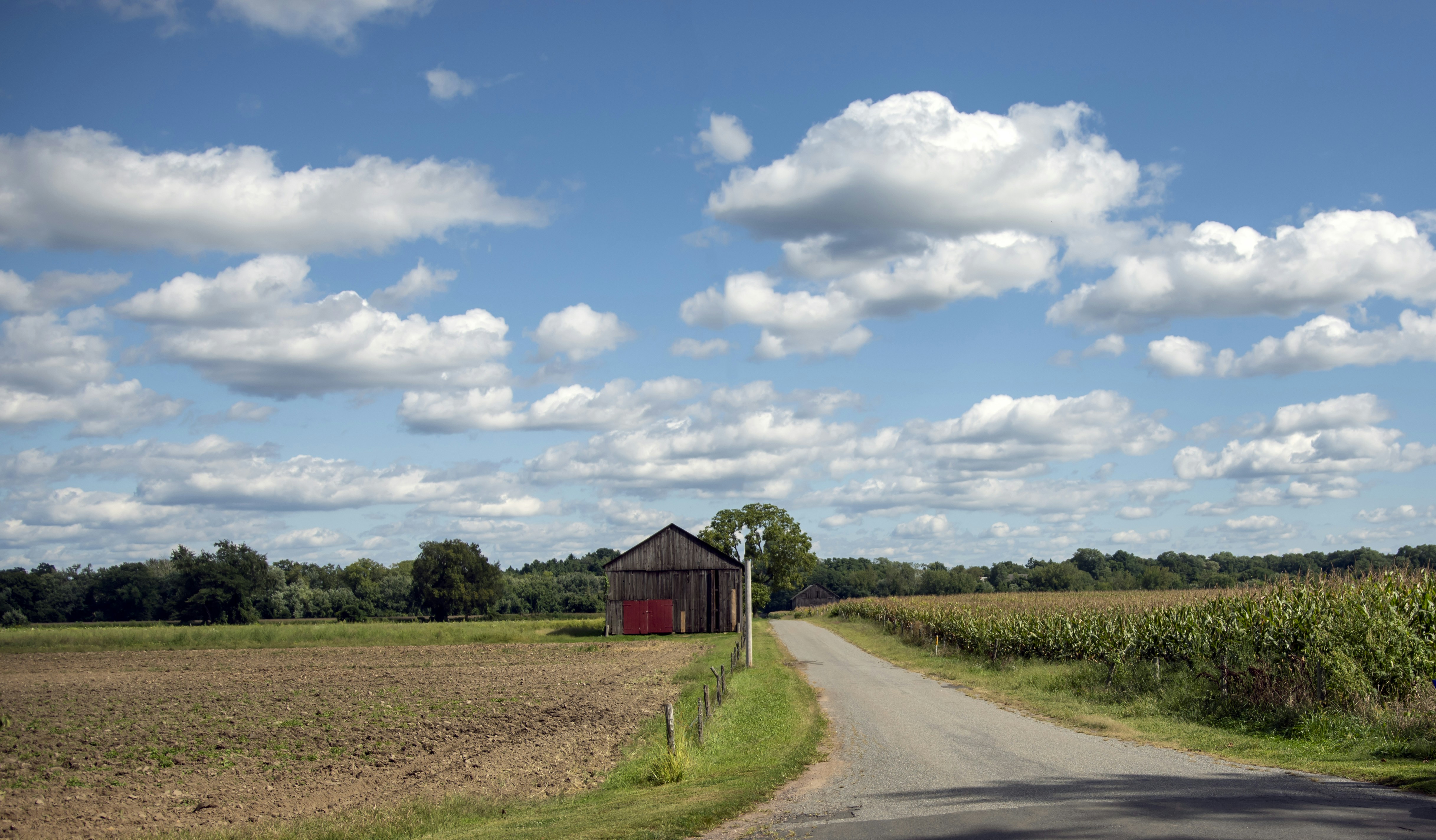Red Barn at the Quiet Country Crossing