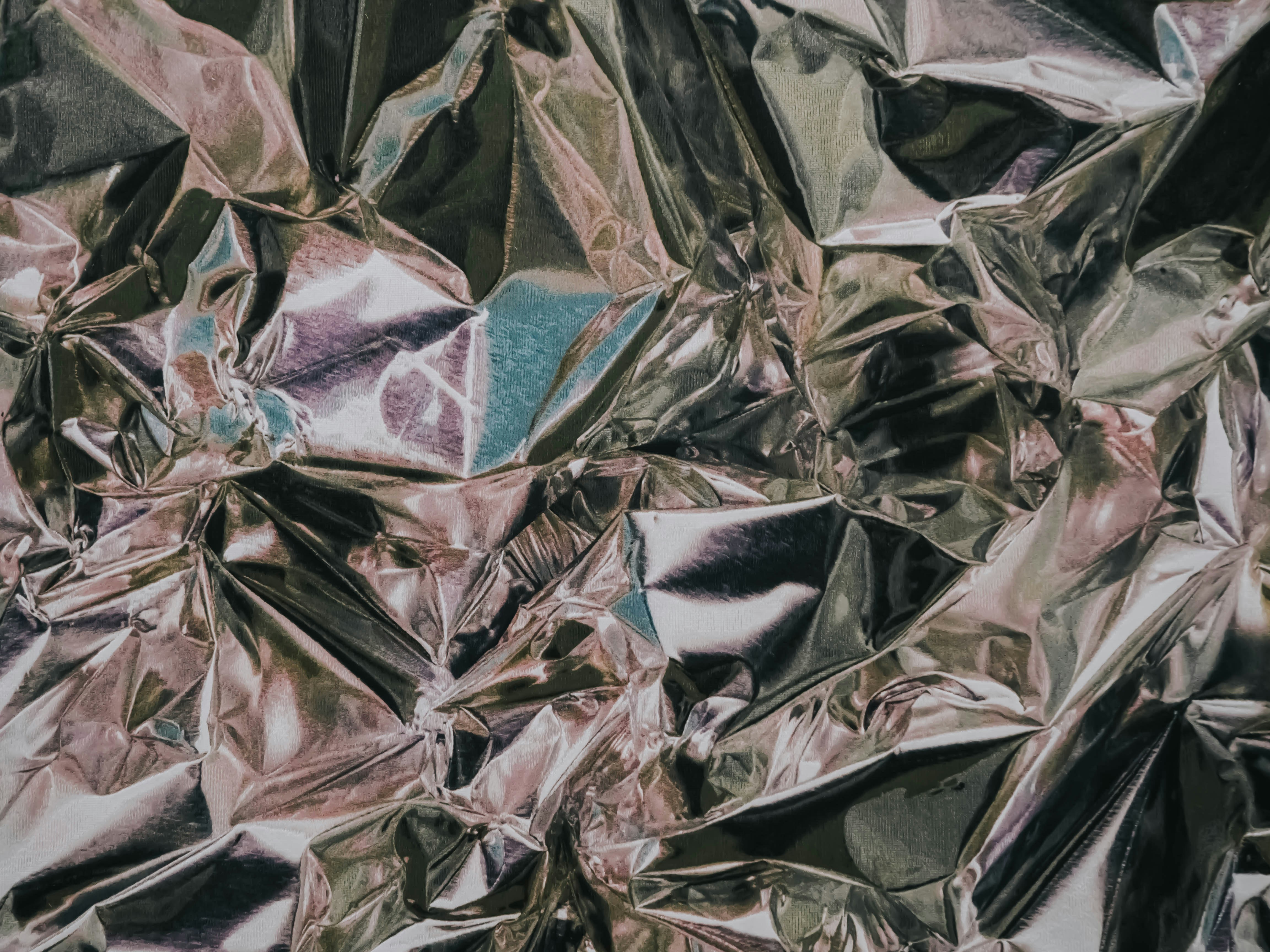 Crumpled Light: Metallic Mosaic of Foil and Color