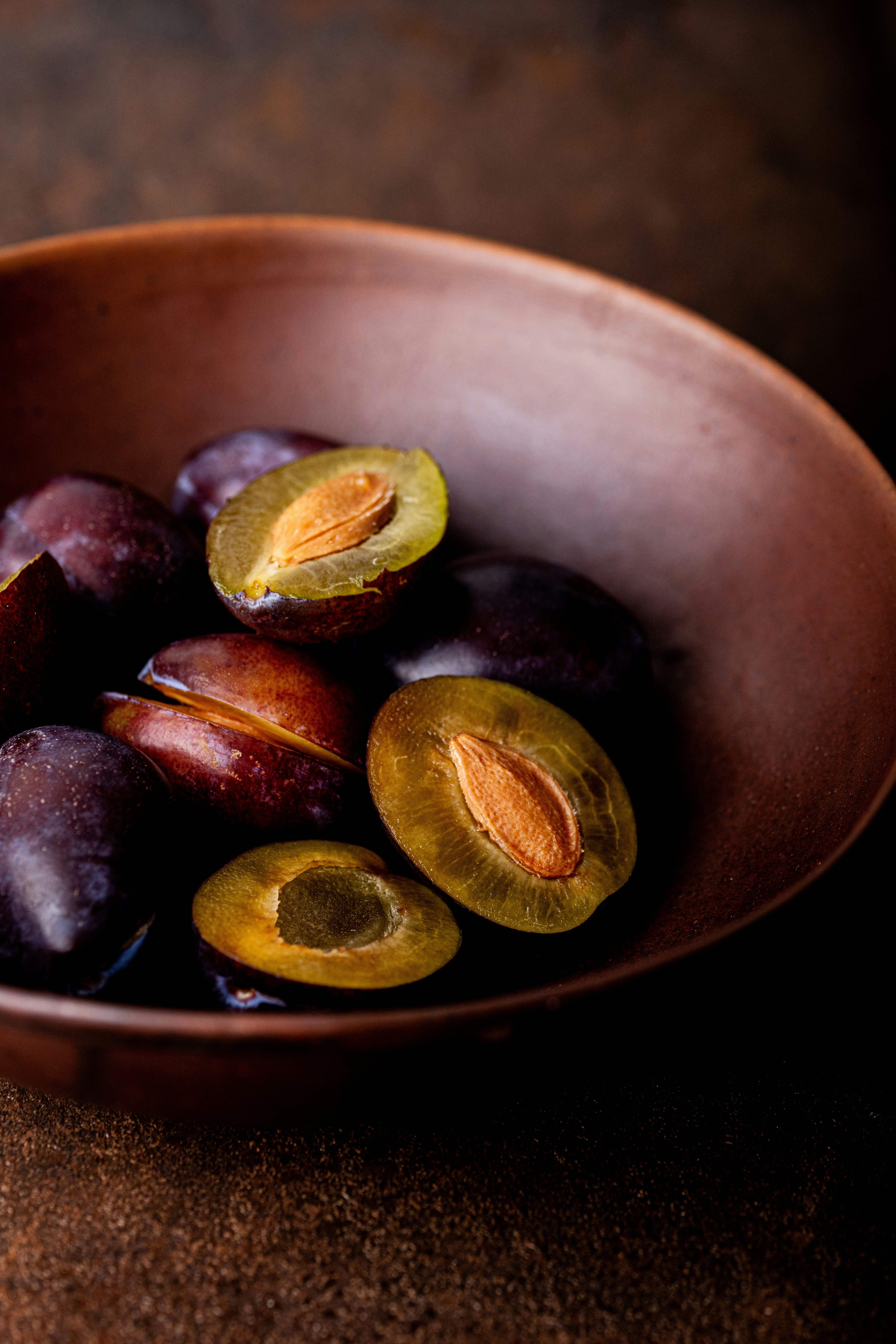 Copper Bowl of Apricots: Night Harvest in Copper Light