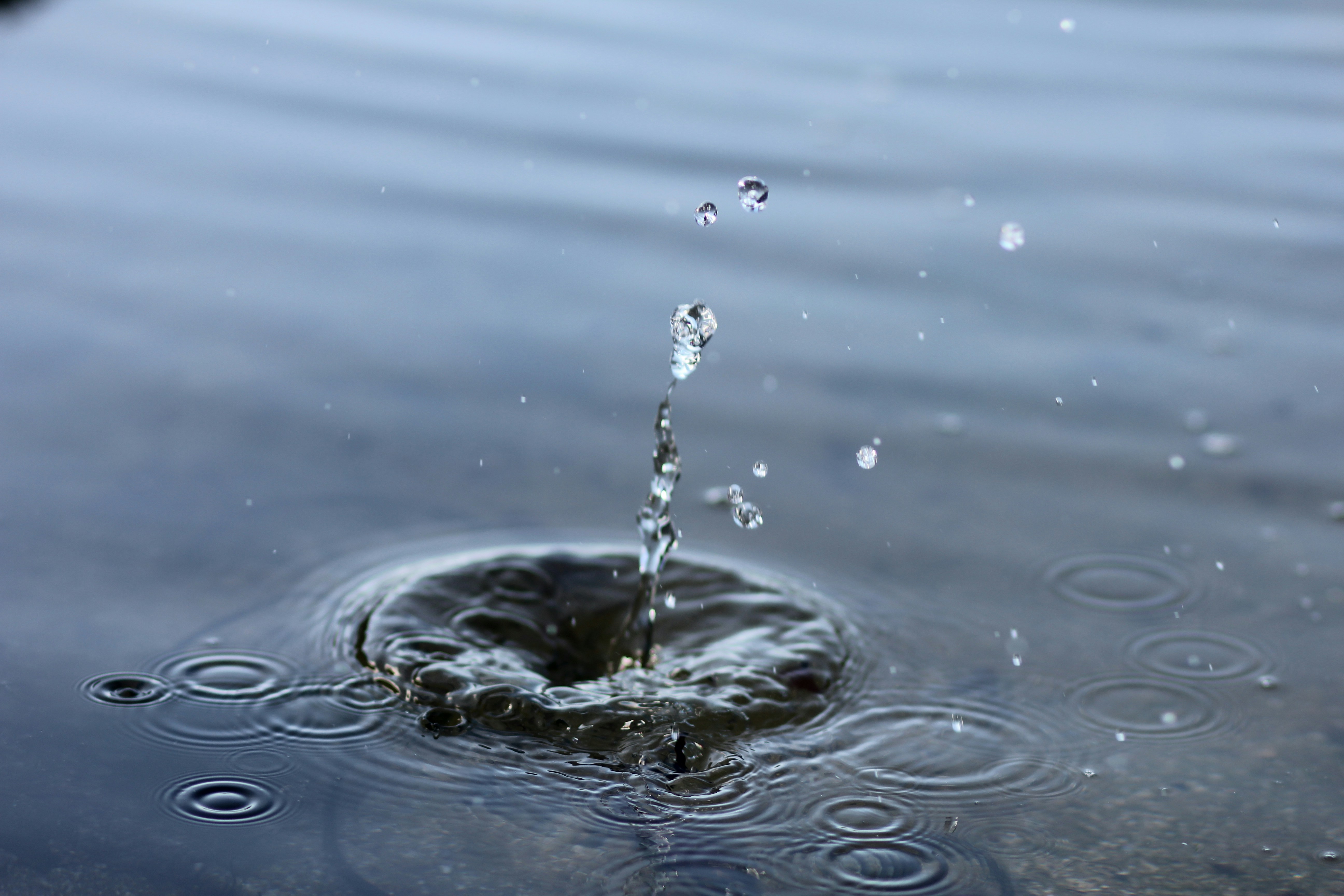 A drop of water falling into a body of water photo – Free Water Image ...