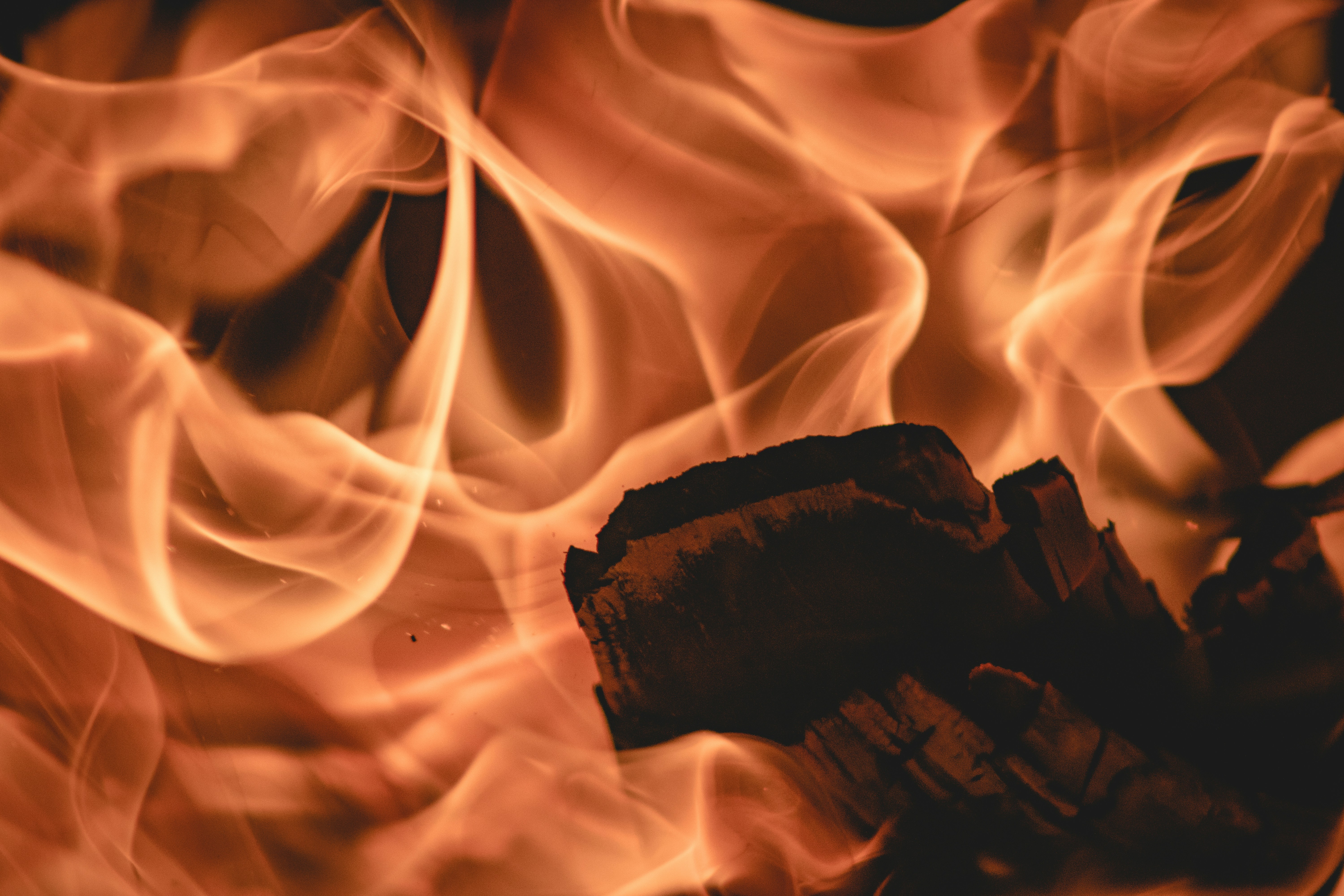 A close up of a fire with lots of flames photo – Free Brown Image on ...