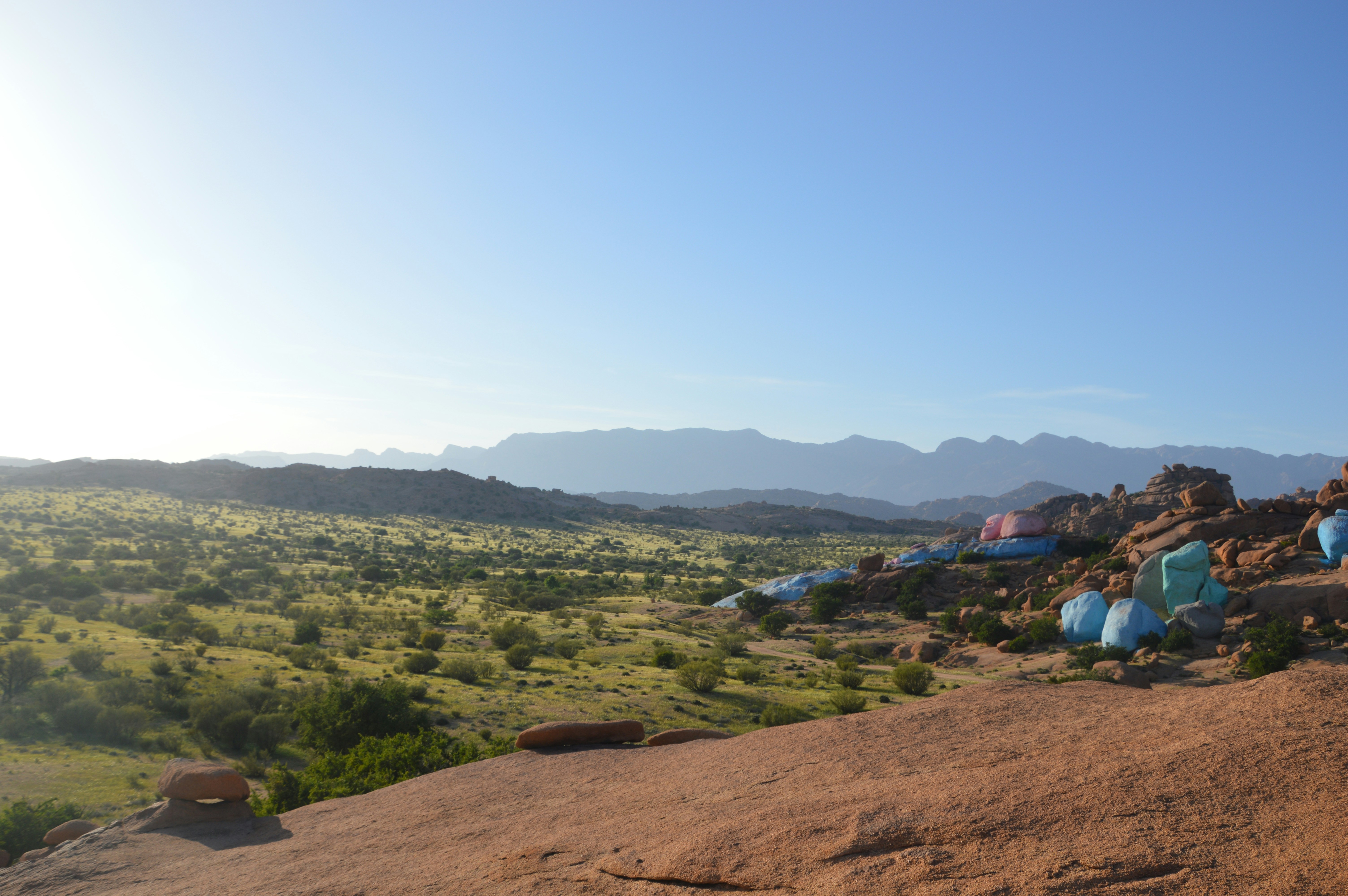 a group of tents set up on top of a mountain