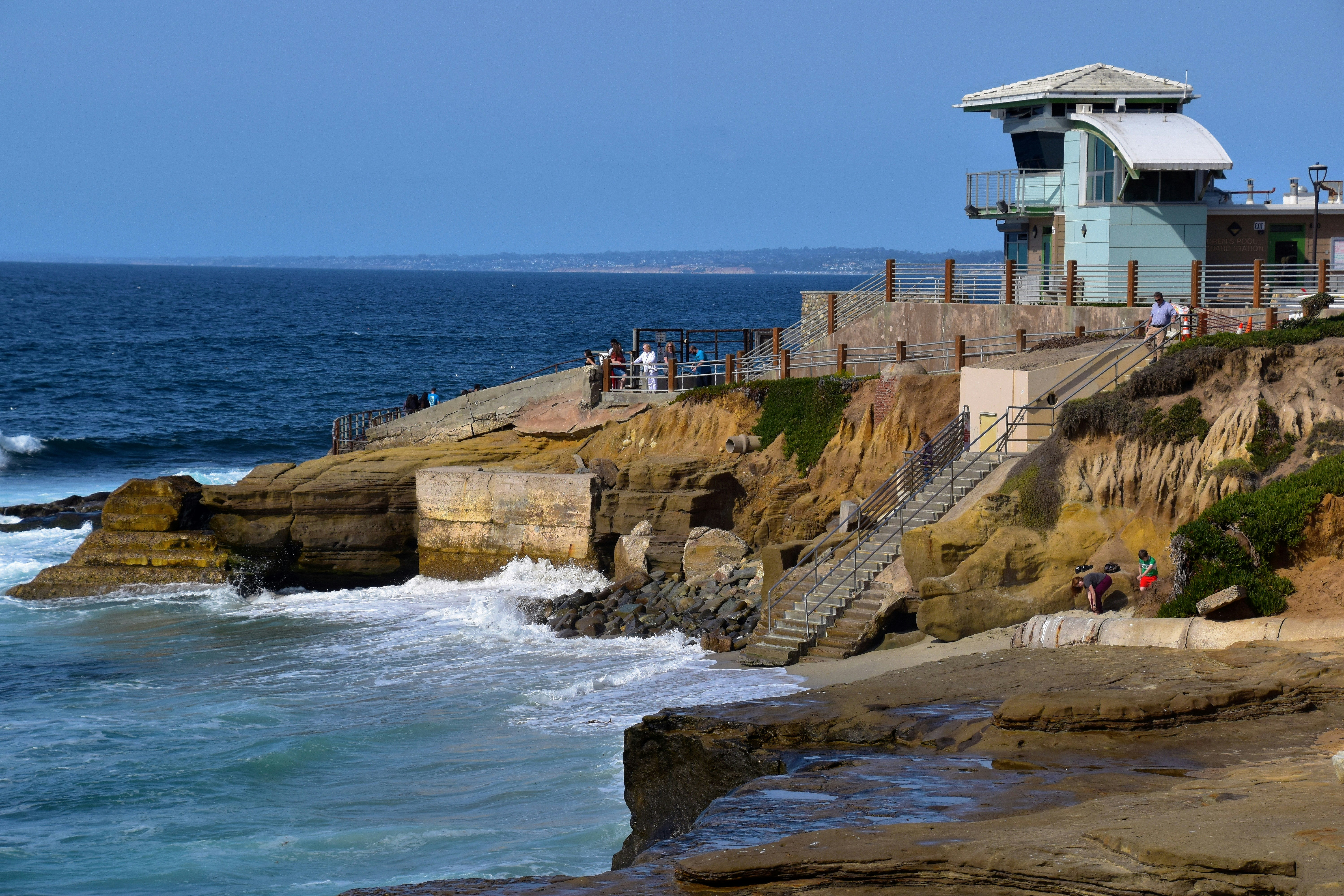 Clifftop Vista with Viewing Tower Over Ocean Walkway