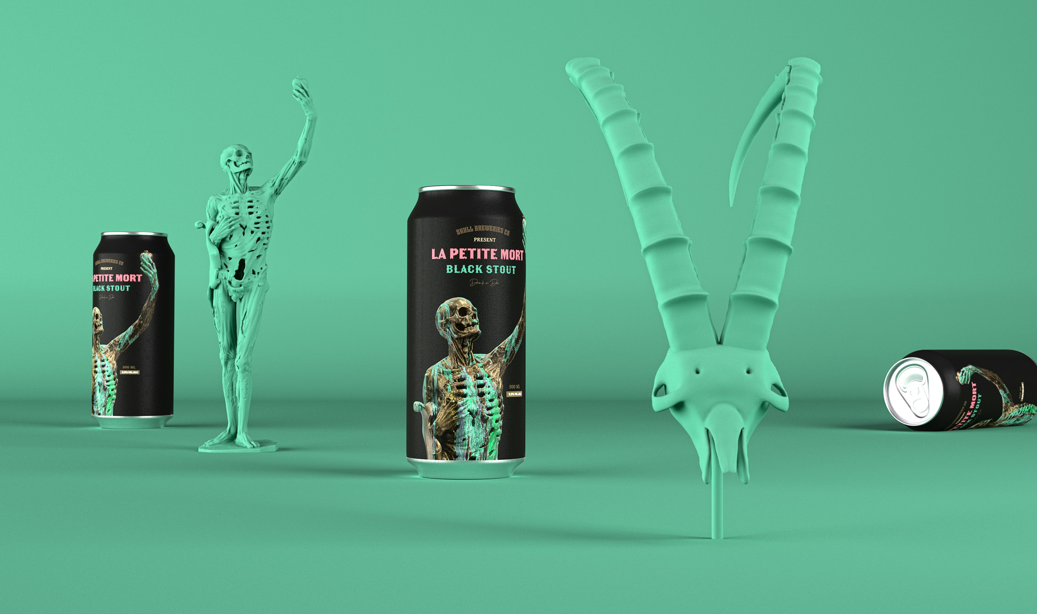 A can of alien energy drink next to a can of beer photo – Free Beer ...