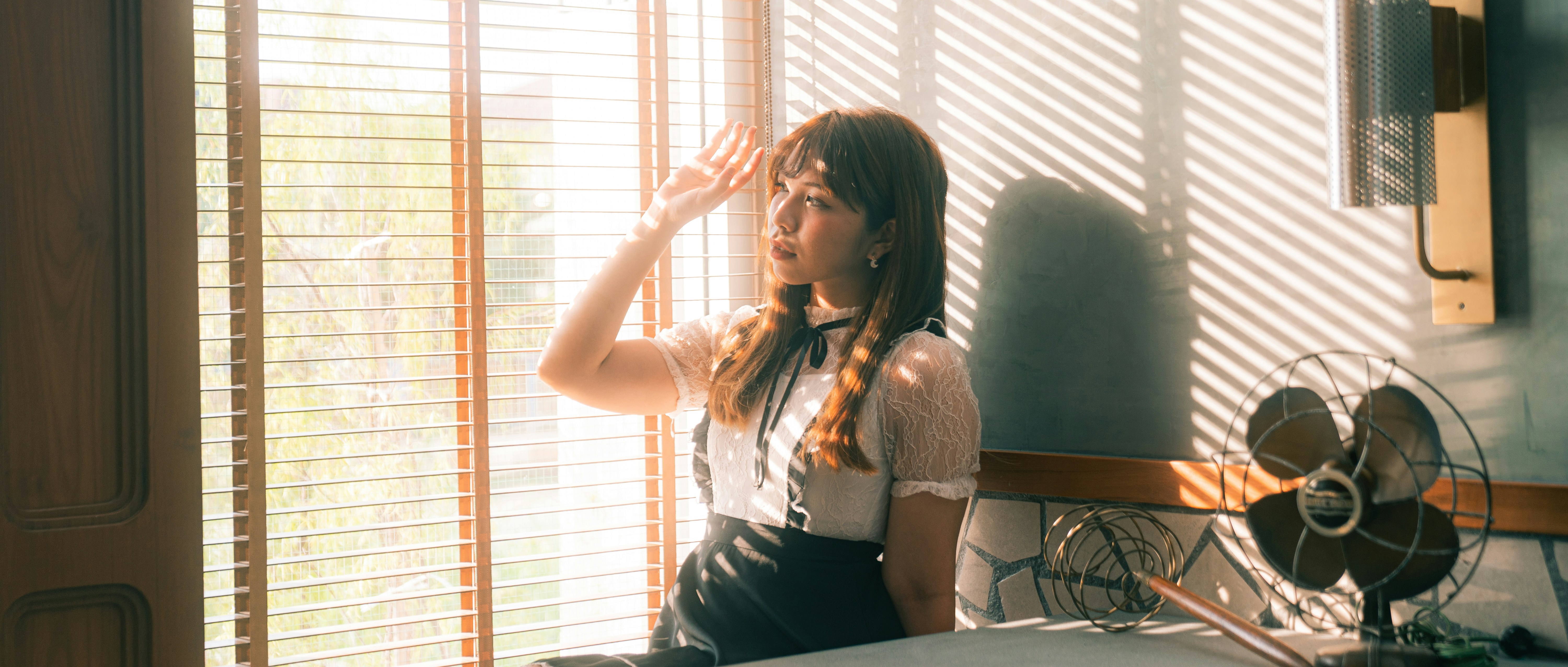 Sunlit Portrait in a Mid-Century Studio