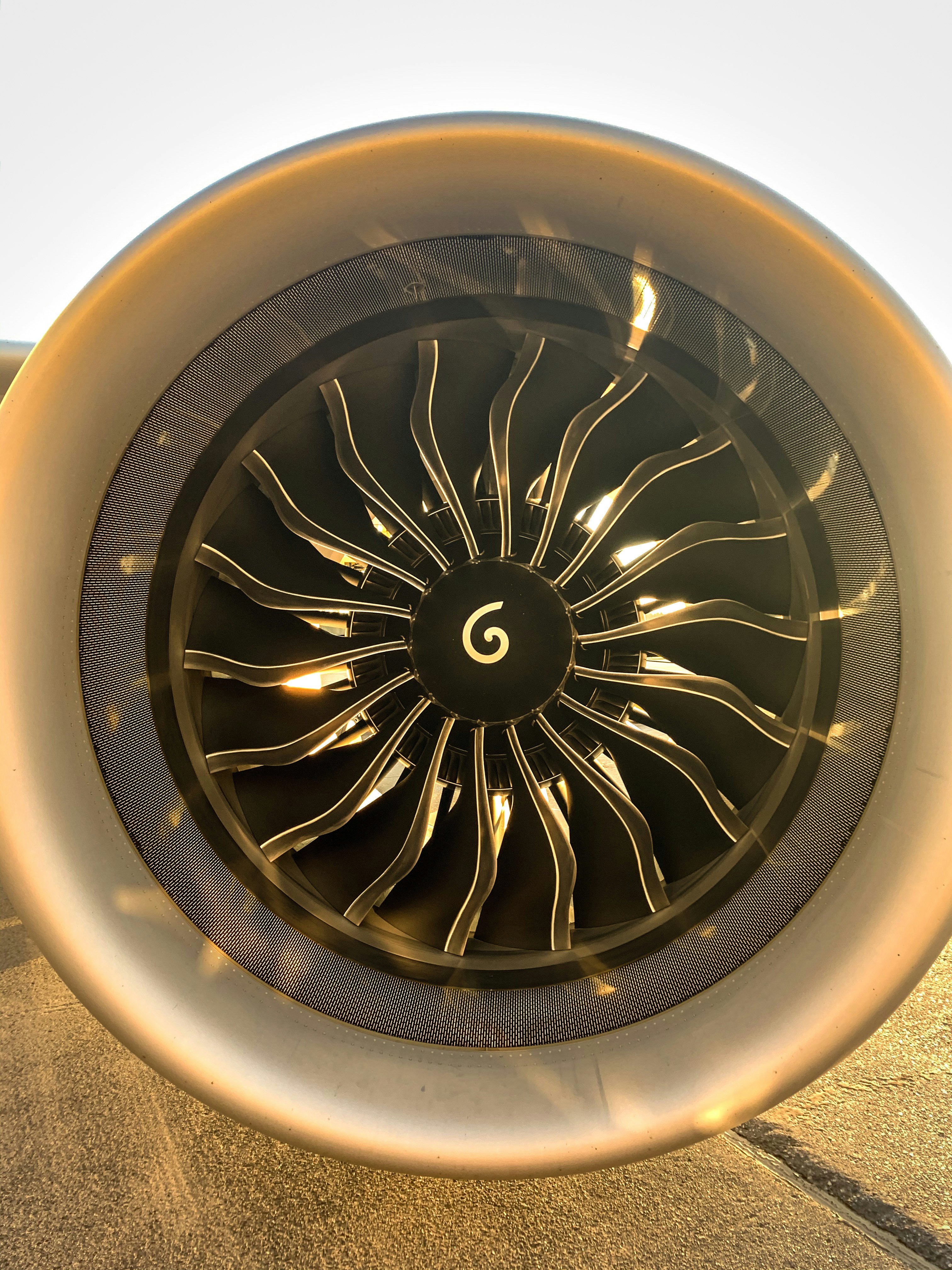 A close up of a jet engine on a runway photo – Free Skellefteå Image on ...