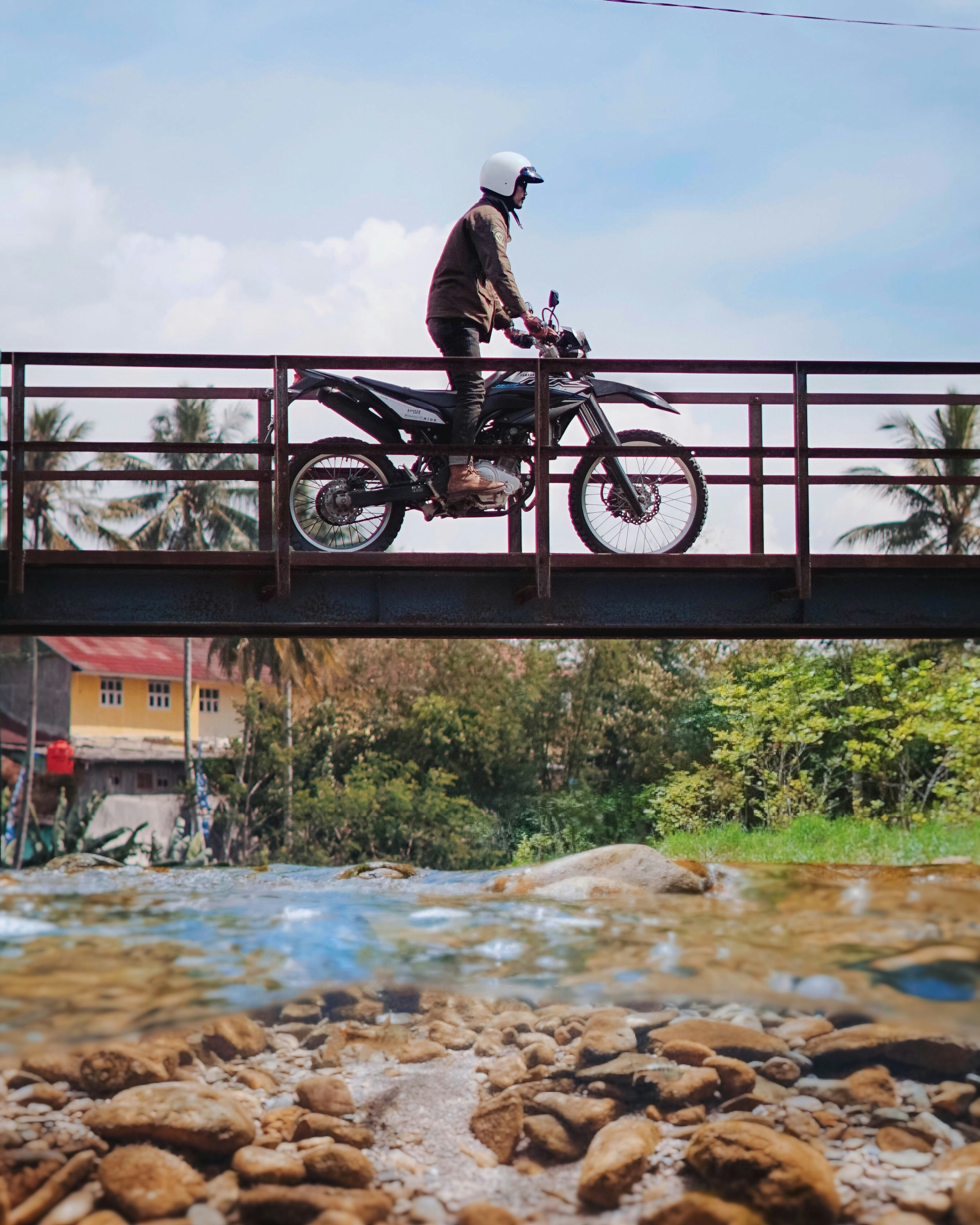 Crossing the River: Rider on a Narrow Bridge