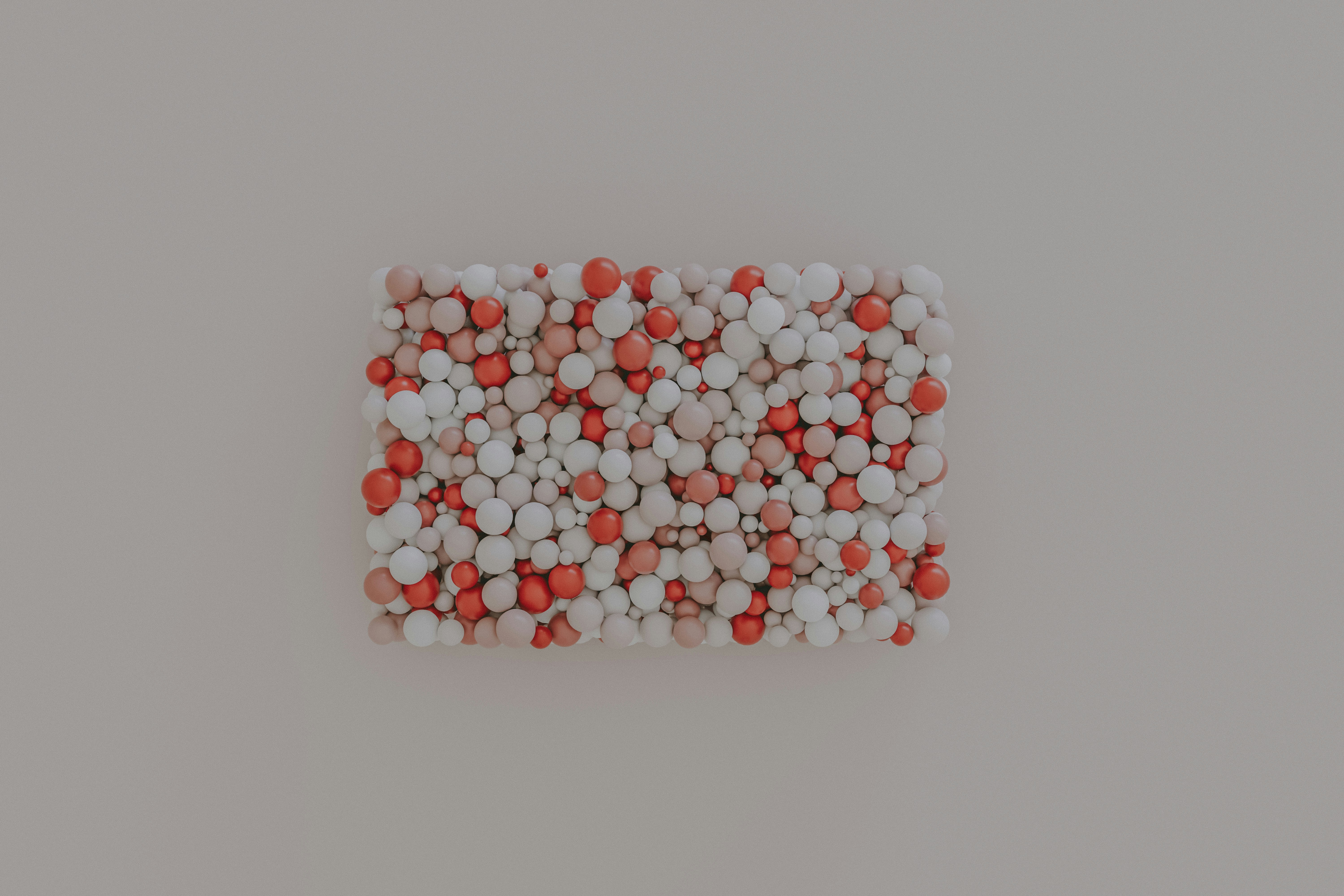 A group of red and white pills arranged in a square photo – Free ...