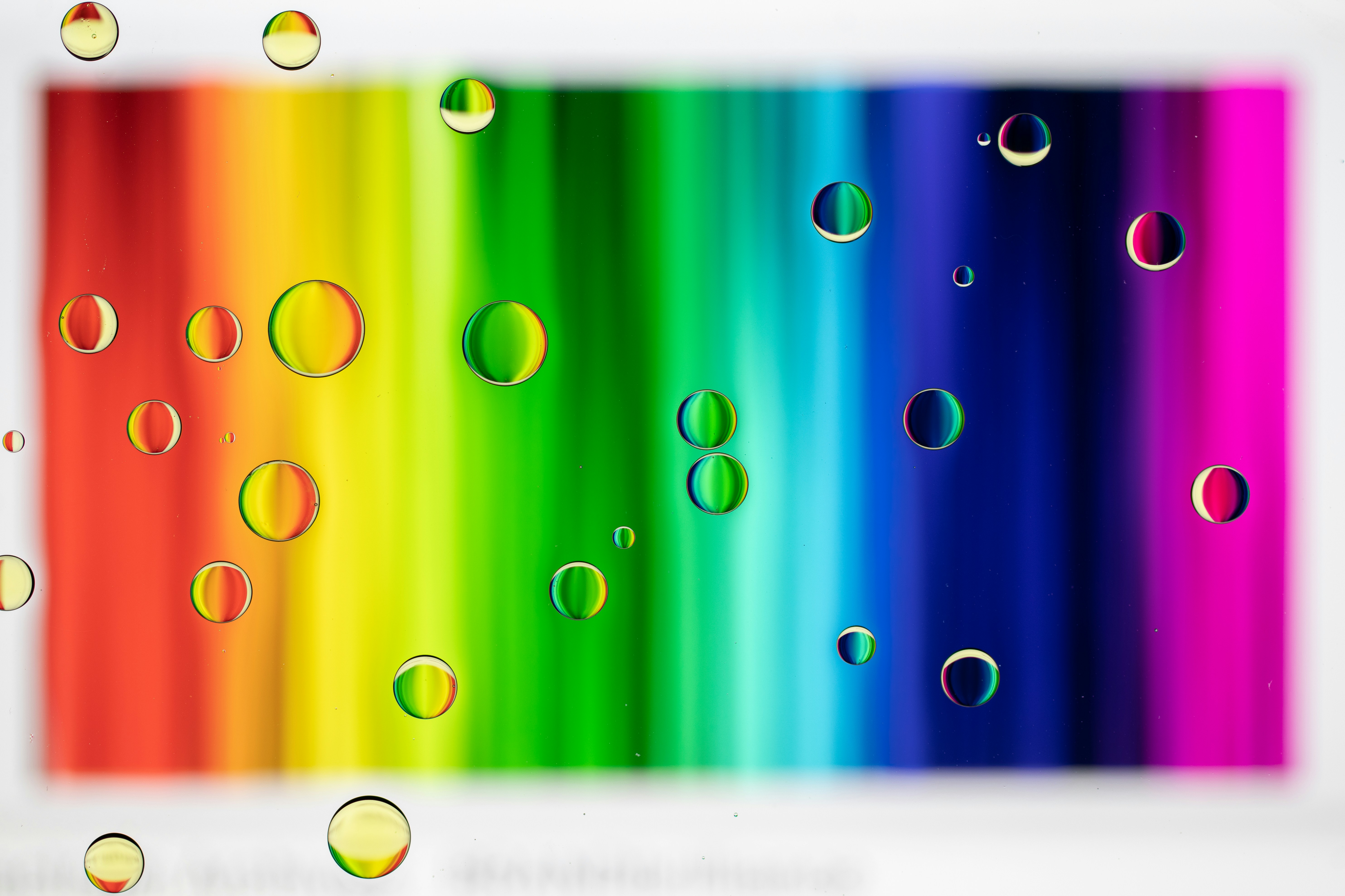 Oil floating on water and backlit with an iPad