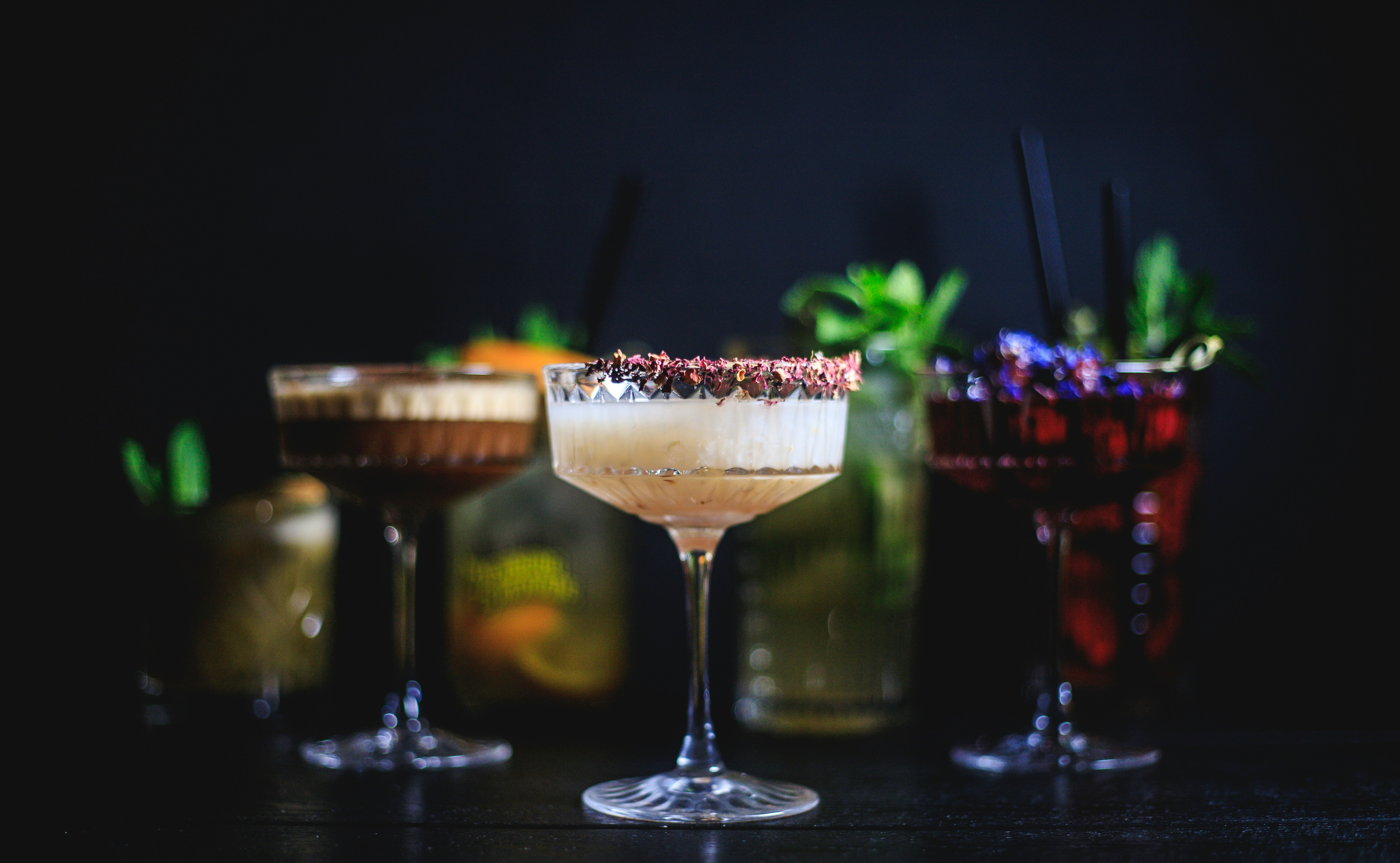 A close up of three cocktails on a table photo – Free Polska Image on ...
