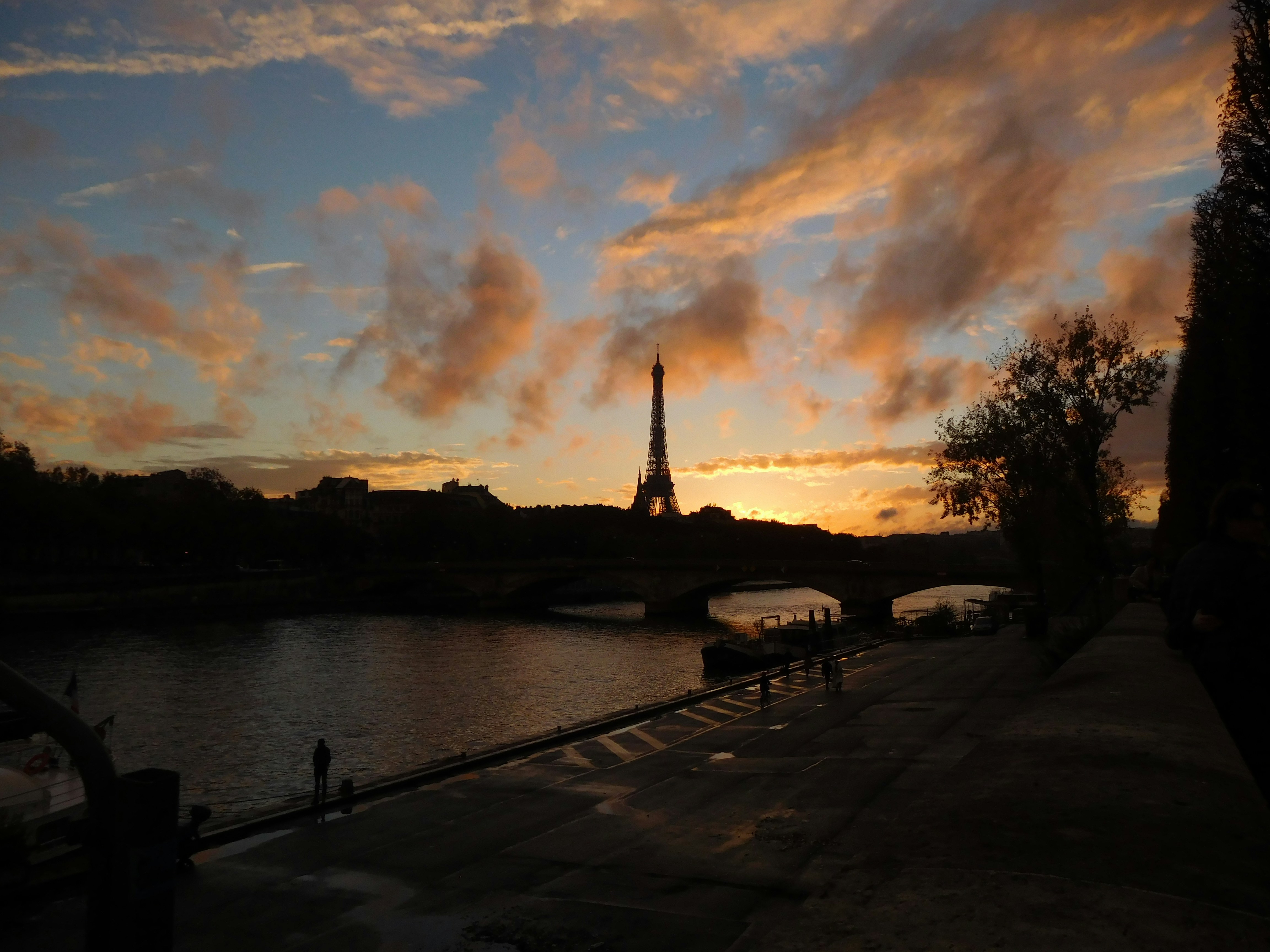 A typical sunset in Paris