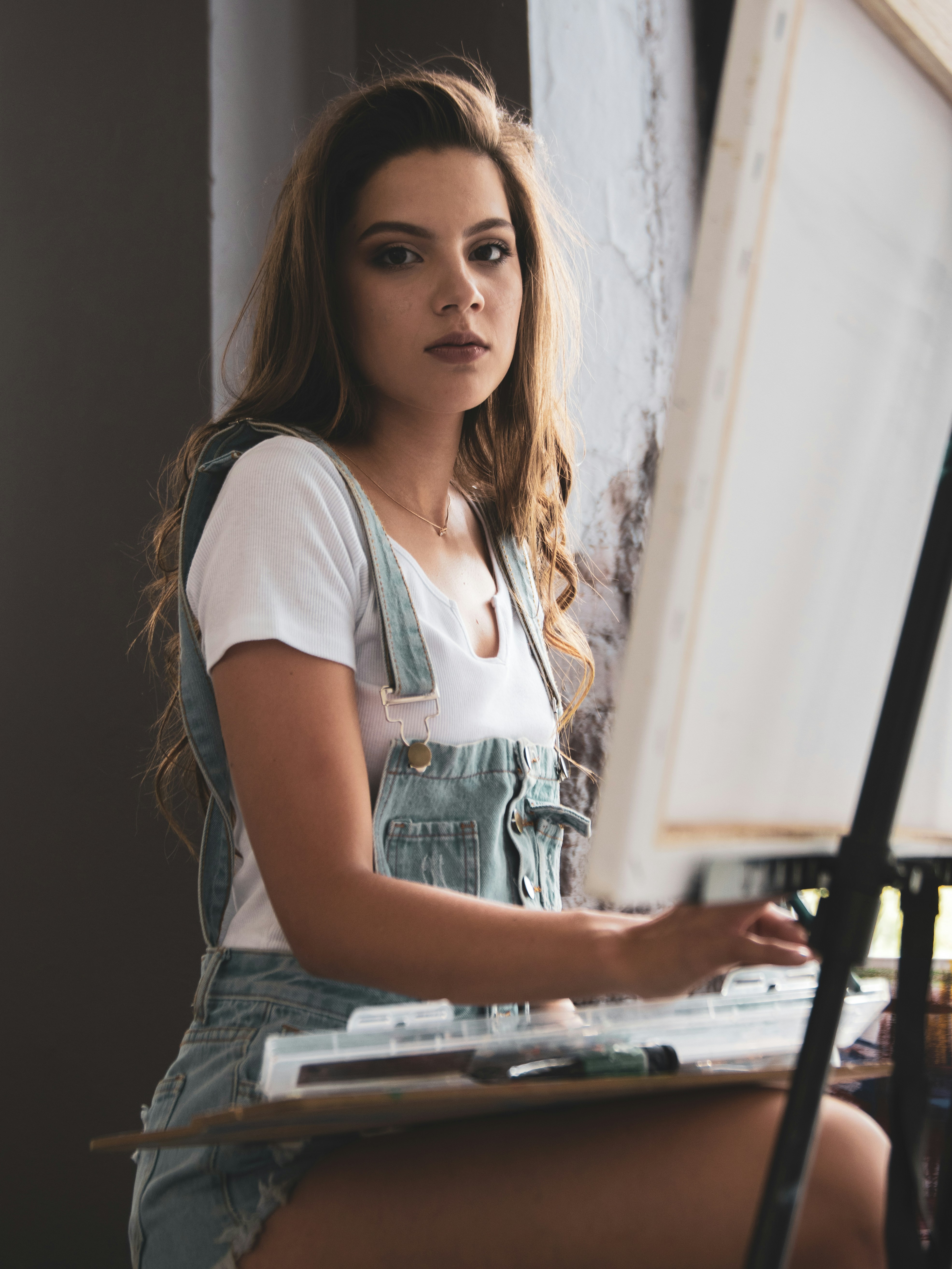 Studio Light and Denim: A Portrait in Quiet Focus