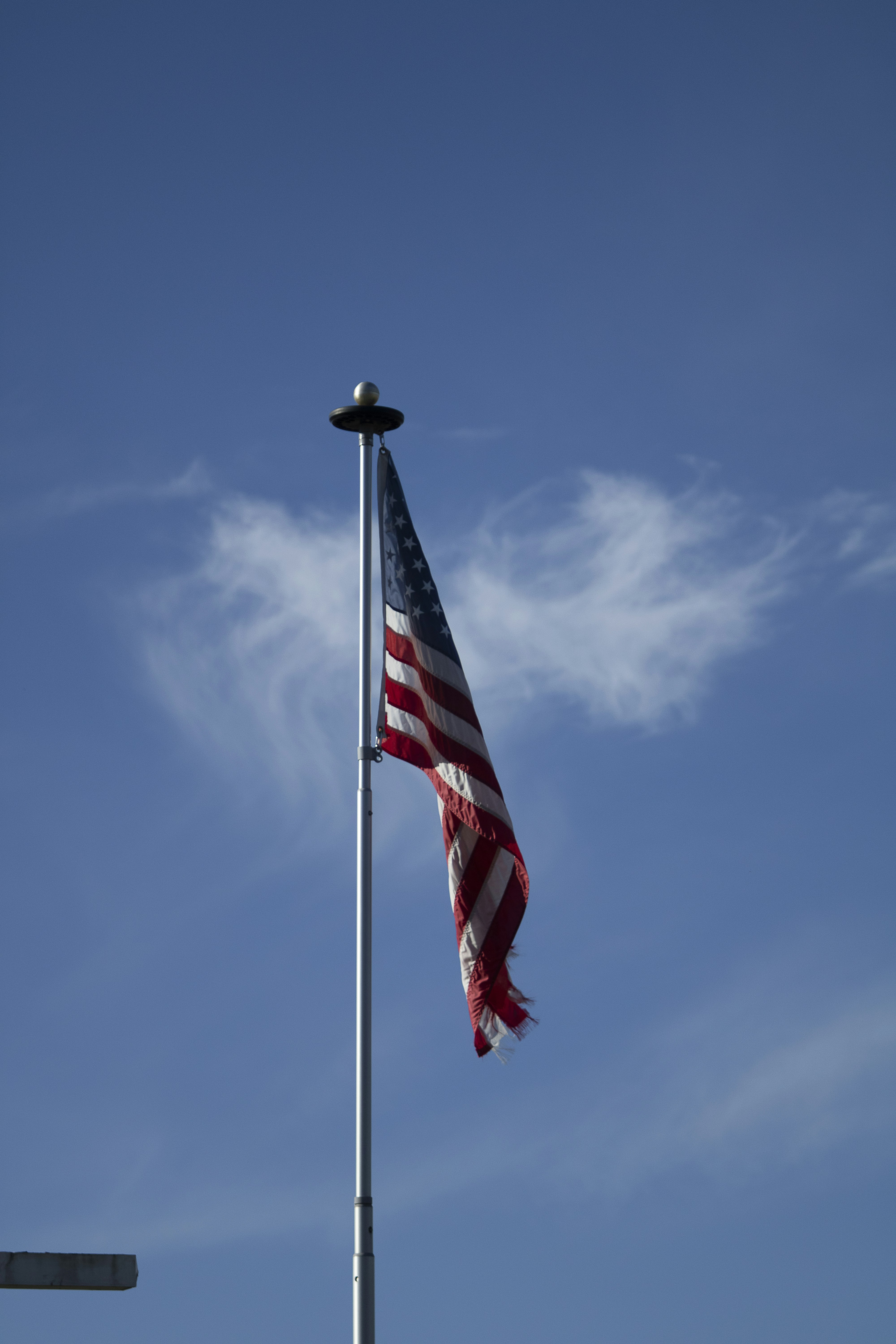 The american flag is flying high in the sky photo – Free Symbol Image ...