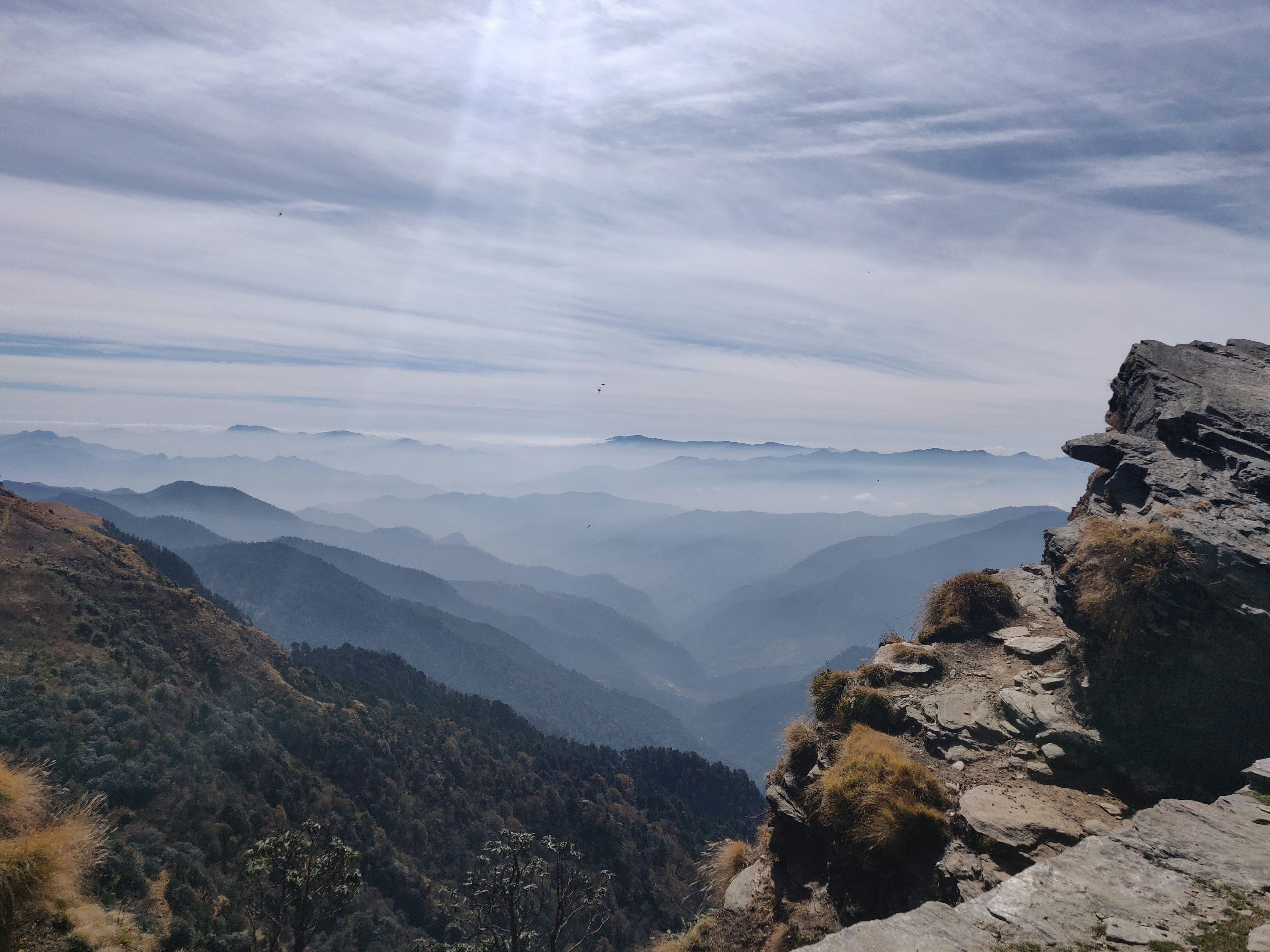 A view of the mountains from a high point of view photo – Free Nature ...
